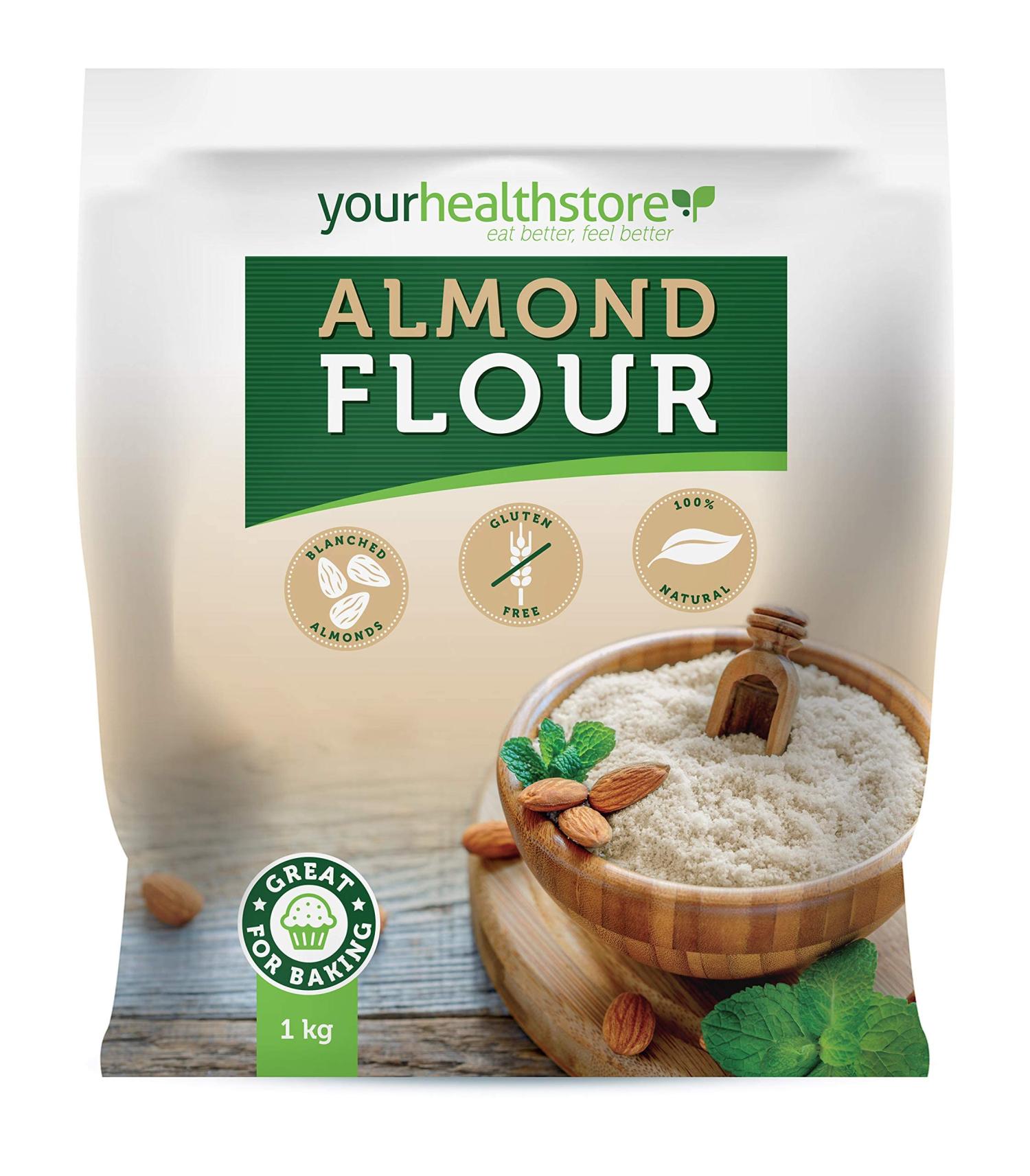 yourhealthstore Dried Almond Flour 1kg Finely Ground Almonds Gluten ...