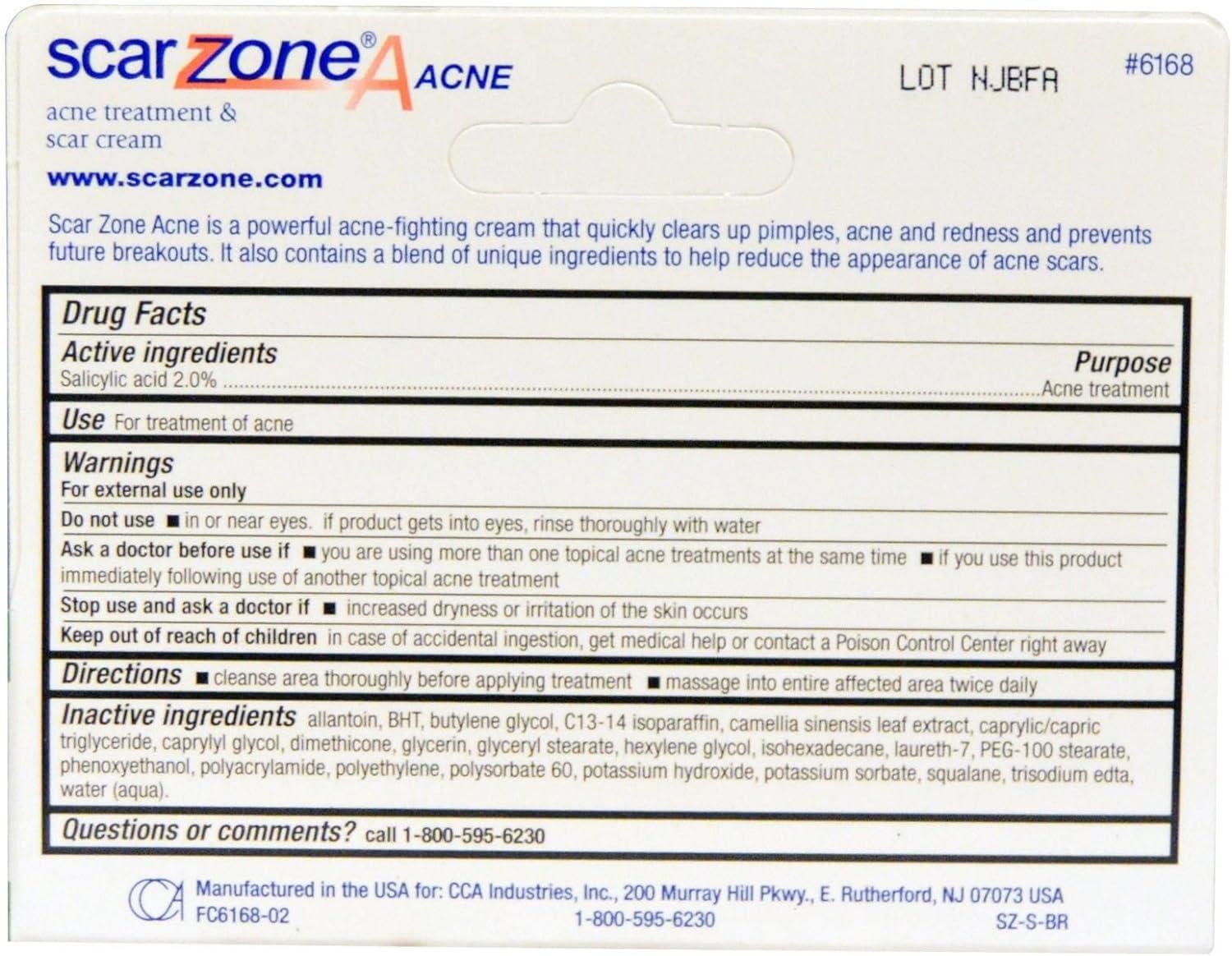 Sudden Change Scar ZoneA Acne Treatment Cream with Green Tea - 0.5 oz ...