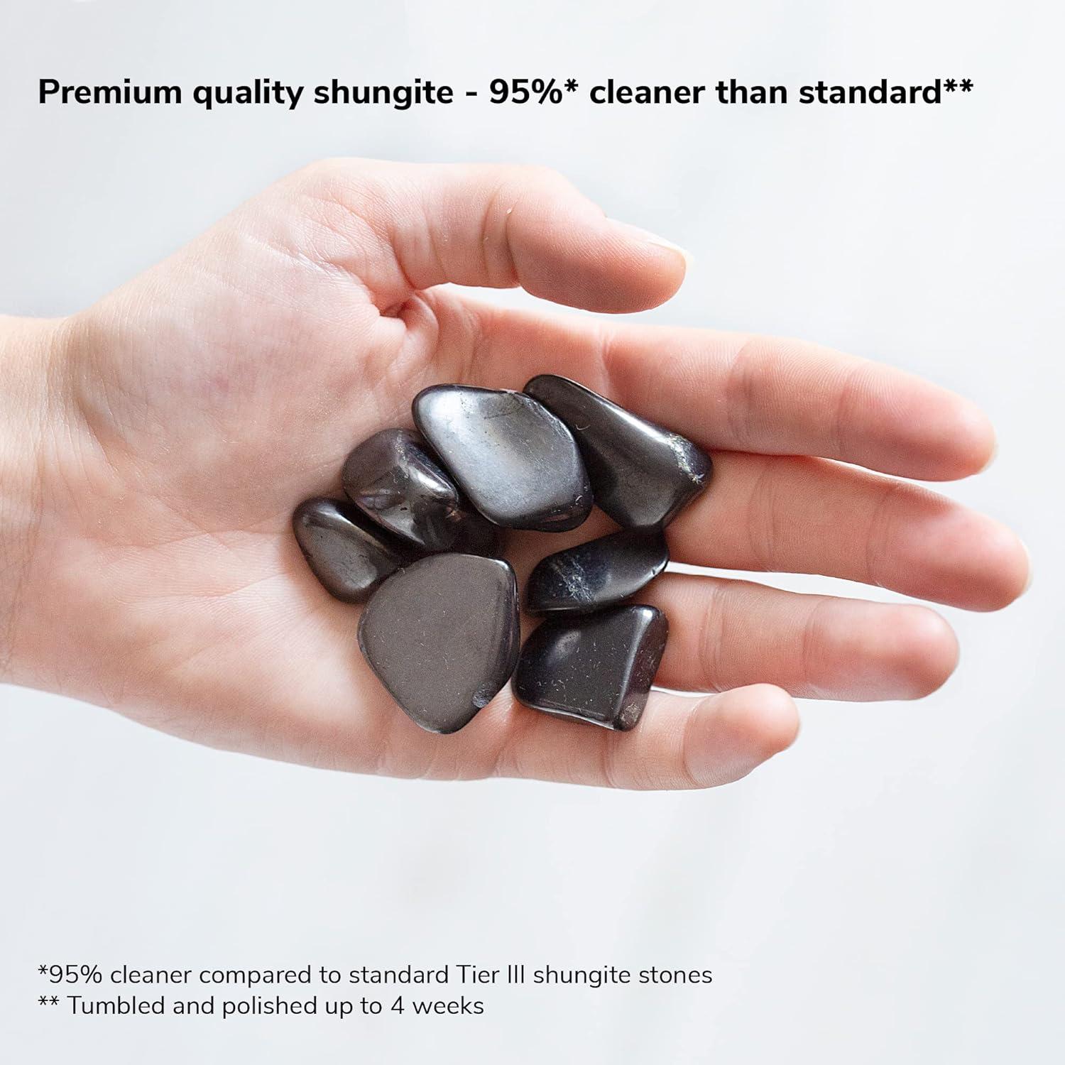 250g Shungite Tumbled Stones for Water Purification - Authentic Healing ...