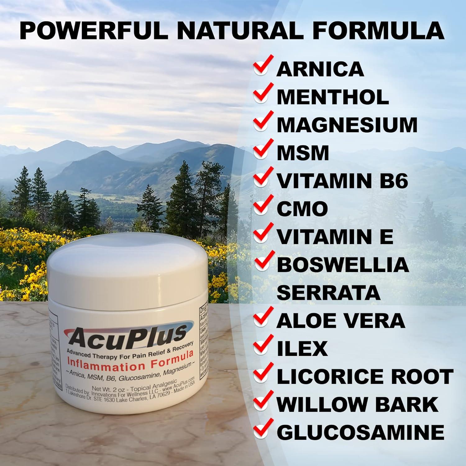AcuPlus Advanced Topical Pain Relief Cream - Fast-Acting Formula with ...