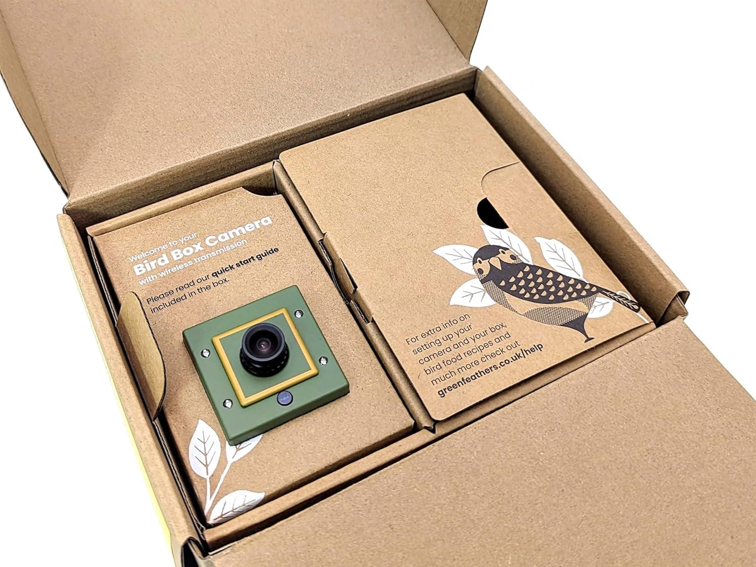 Green Feathers Updated Bird Box Camera with Wireless Transmission ...