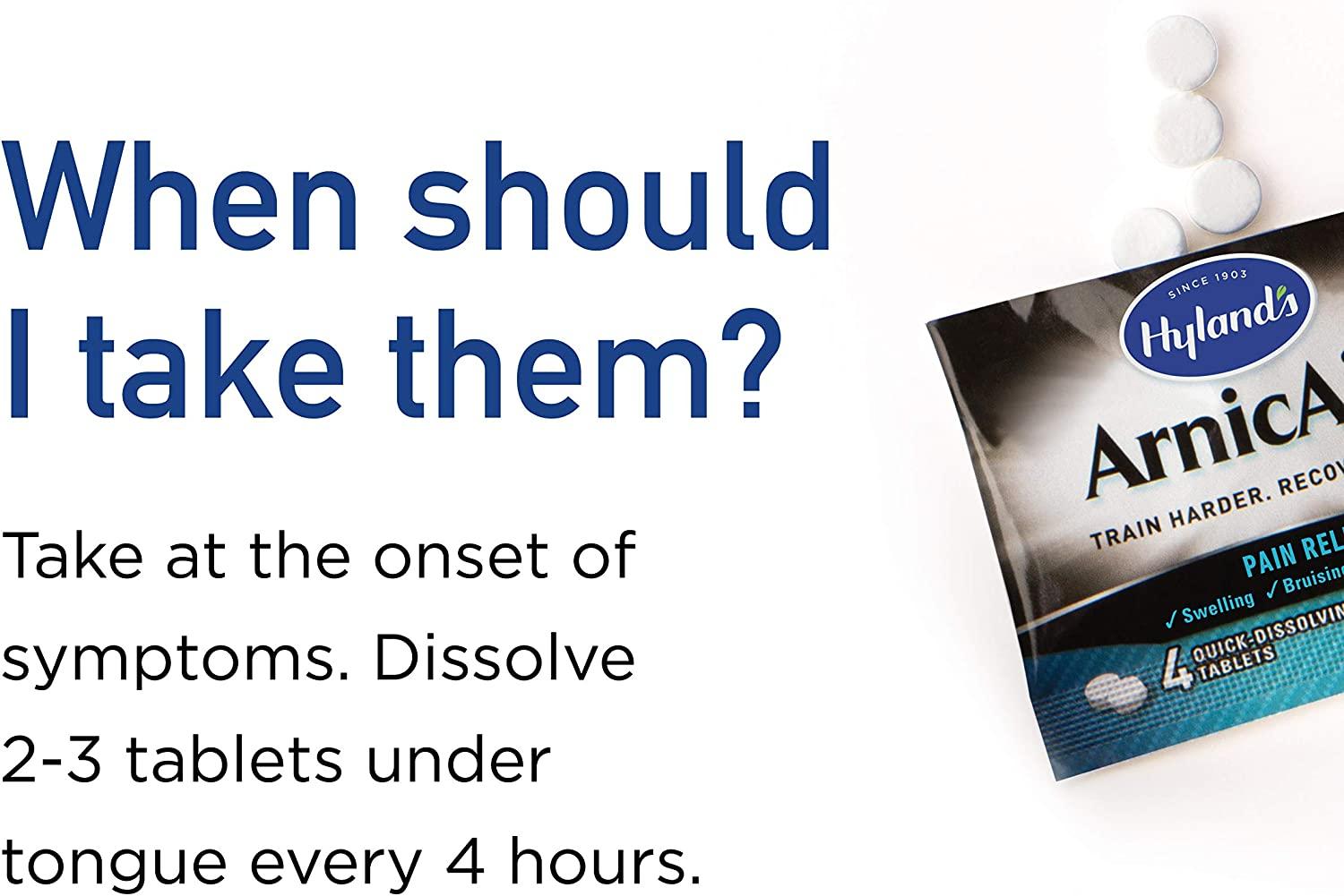 Hyland's ArnicAid Athlete Pain Relief Tablets - Quick-Dissolving, 16 ...