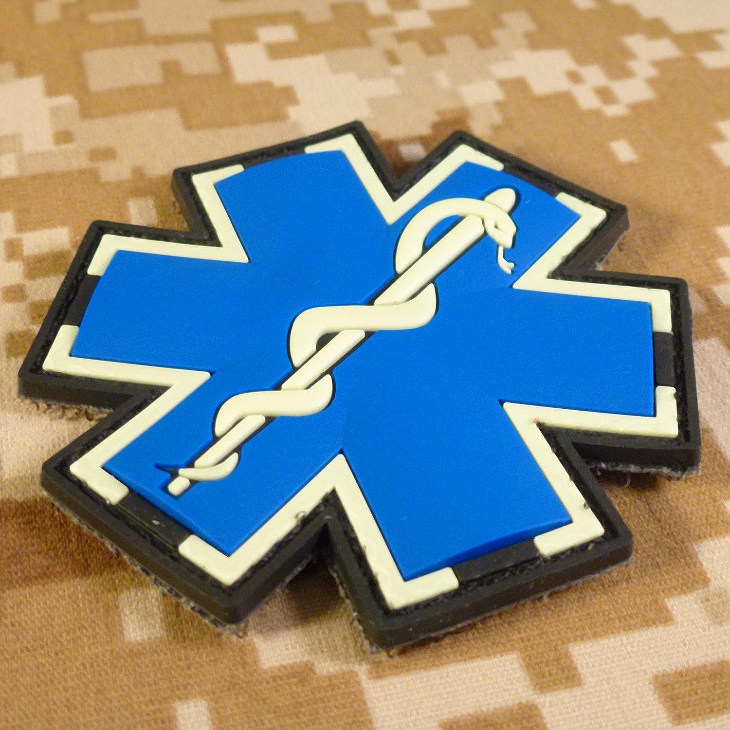 Glow-in-the-Dark EMS EMT Medic Paramedic Morale Patch | Tactical PVC 3D ...