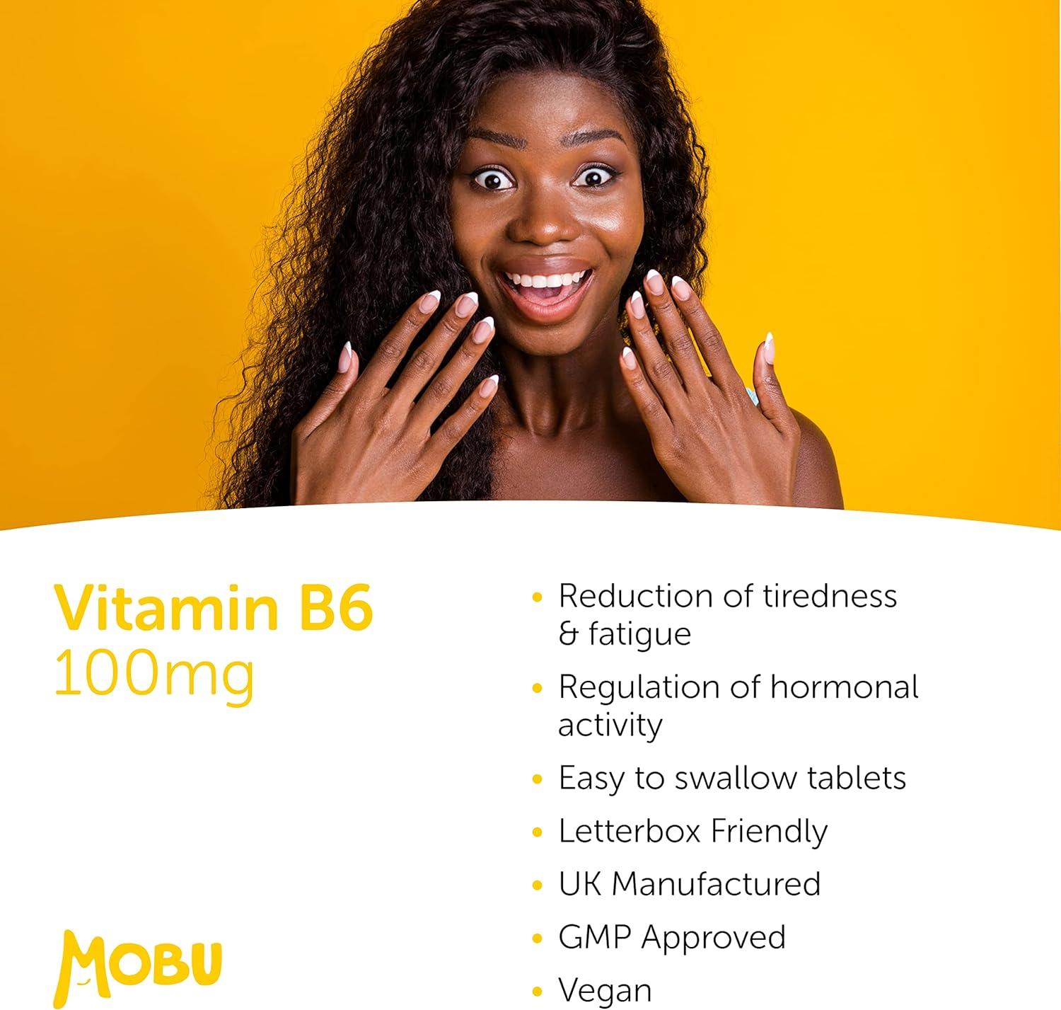 Vitamin B6 100mg Tablets - Supports Healthy Metabolism & Energy Levels ...