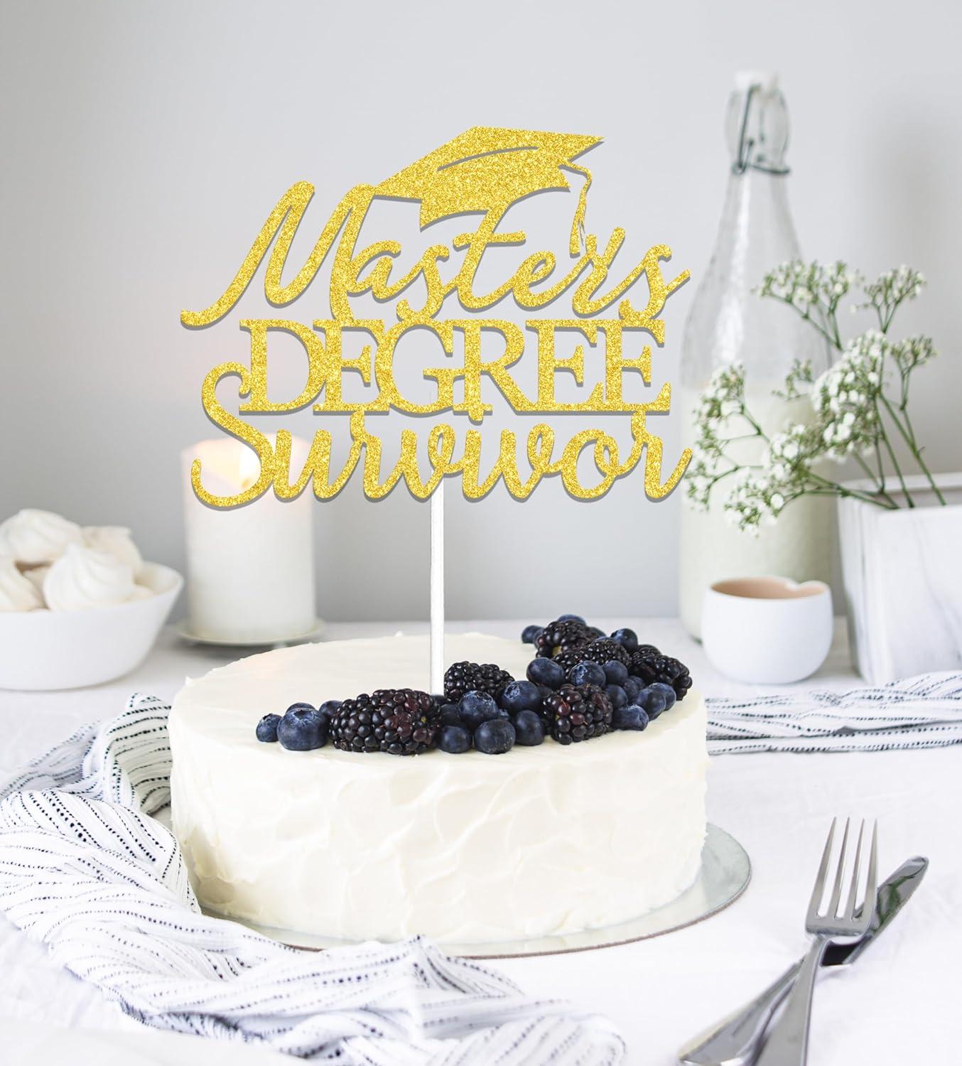 Master's Degree Survivor Cake Topper Mastered It Cake Topper ...