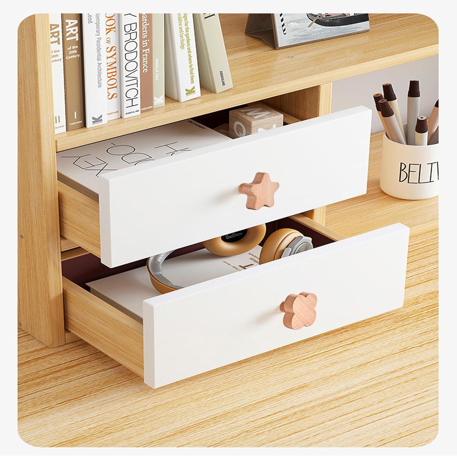 6 Wood Cabinet Buttons for Children's Room Moon Star Cloud Design ...