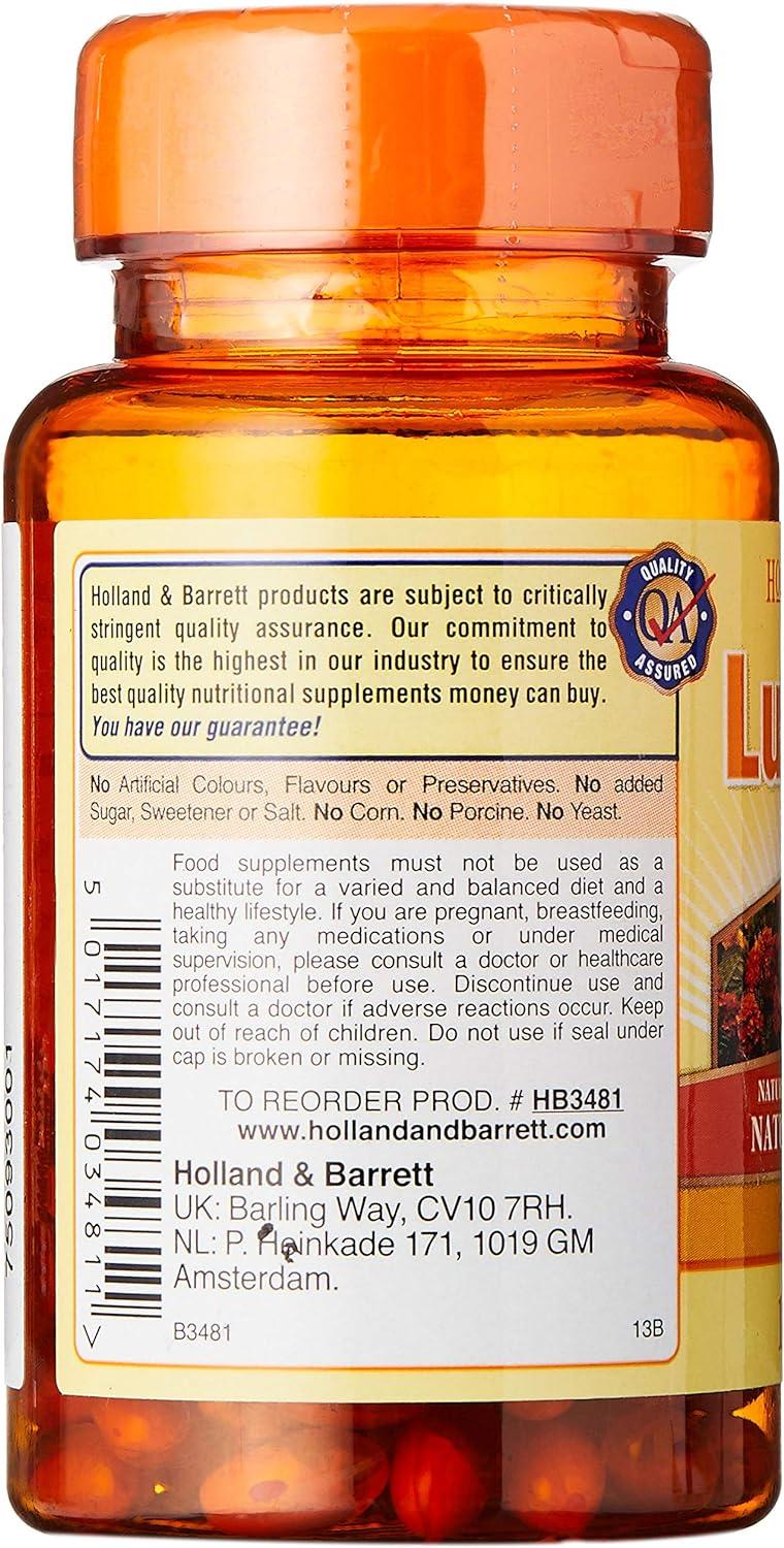 Holland & Barrett Lutigold Lutein 6mg Capsules - Natural Zeaxanthin ...