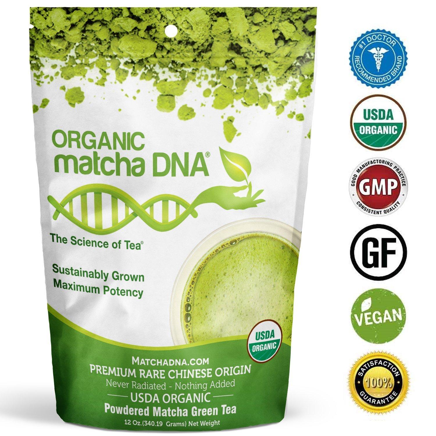 Organic Matcha DNA Green Tea Powder - 10 oz Premium Culinary Grade ...