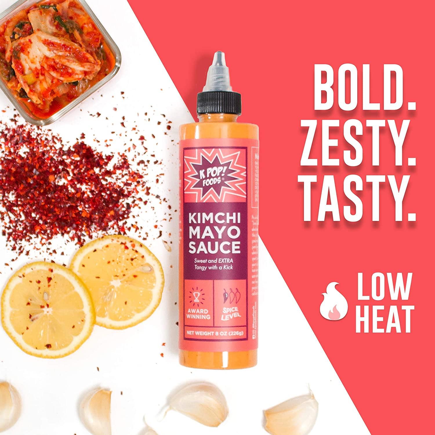 KPOP Foods Kimchi Mayo Sauce. Bold and Zesty Spicy Mayo in Convenient ...