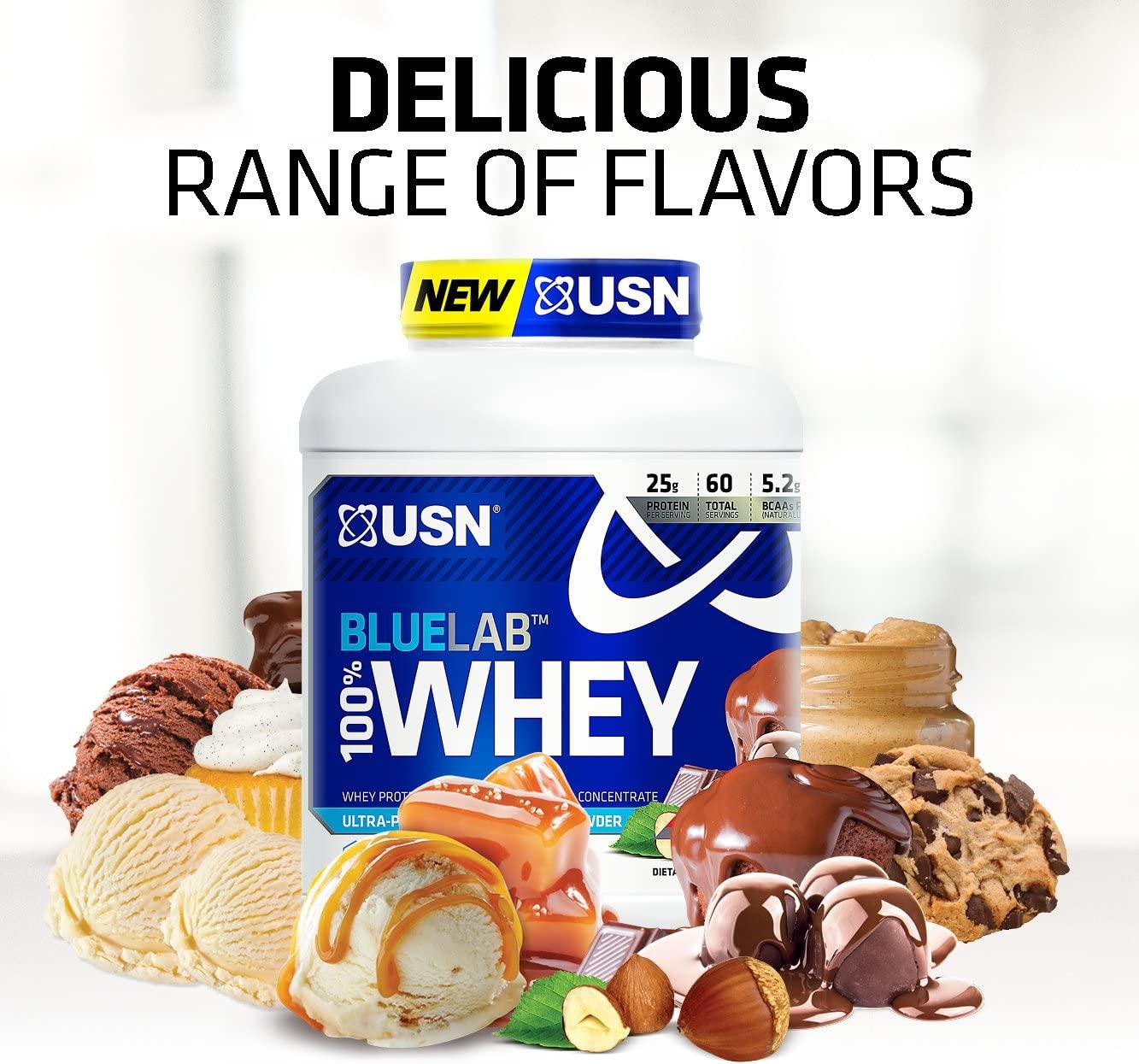 USN BlueLab 100% Whey Protein Powder Molten Chocolate - Keto Friendly ...