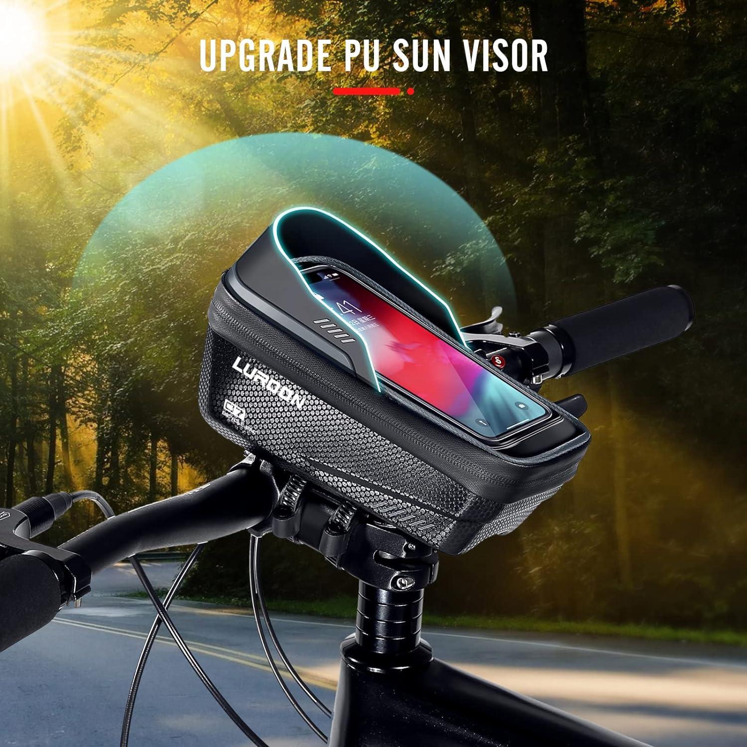 Waterproof Bike Holder & Cell Phone Bag for Smartphones Up to 6.9 ...