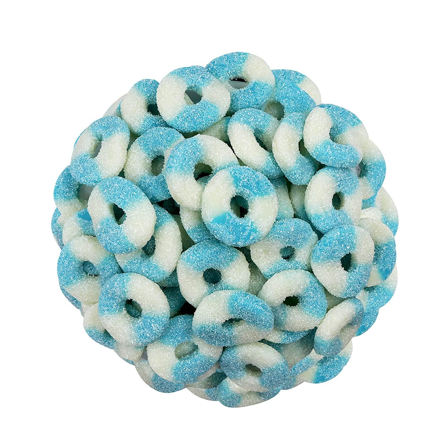 FirstChoiceCandy Sour Mini Gummy Rings - Sour Blue Raspberry Flavor - 2 ...