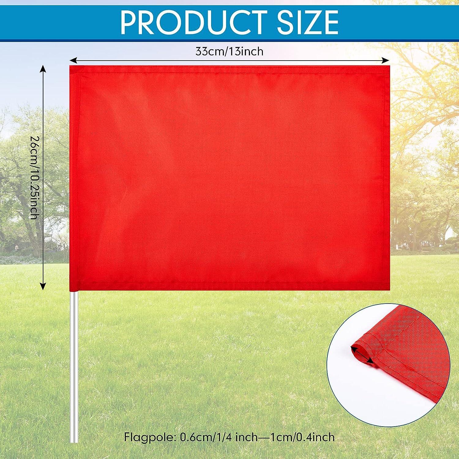 Set of 4 Soccer Corner Flags - Red Replacement Flags for Soccer Field - Official Referee ...