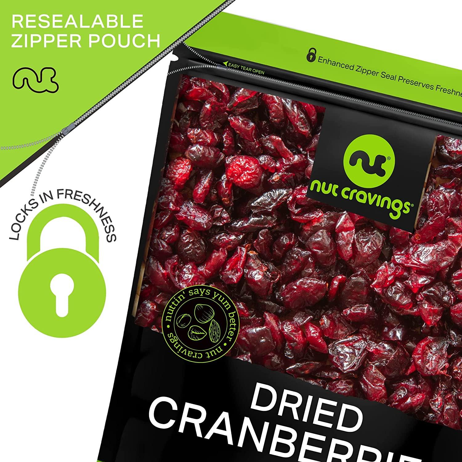 Sun Dried Whole Cranberries 32oz - Sweetened Dehydrated Fruit Snack ...