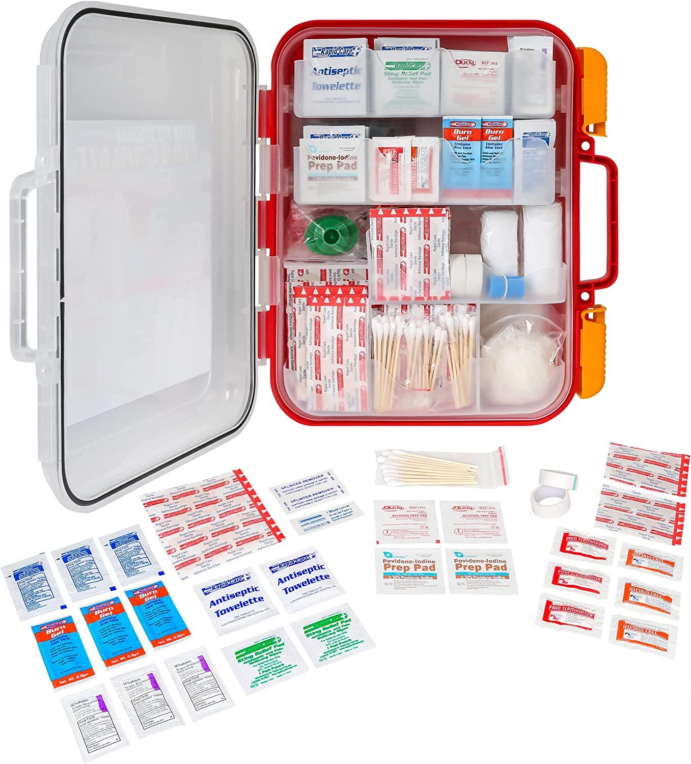 Rapid Care First Aid 804-15-12 100 Person 376 Piece Emergency First Aid ...