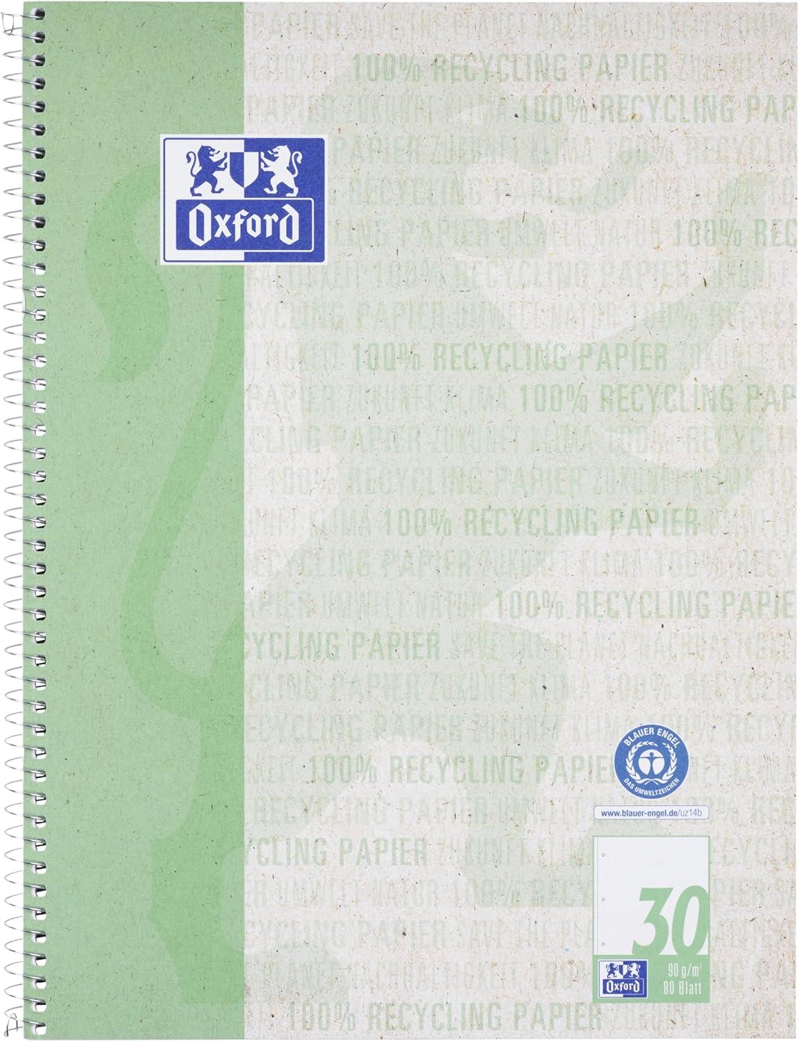 Buy Oxford Recycling College Block - A4 Blank 80 Sheets Pack of 10 ...