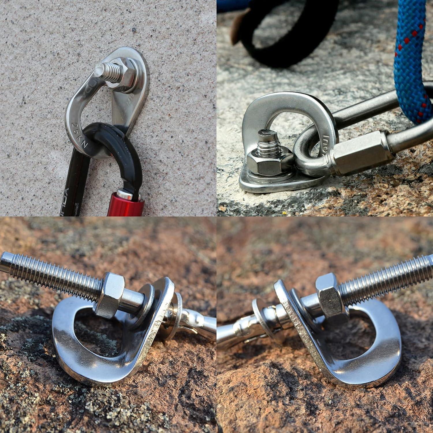 JATCSG 10 Pack Stainless Steel Climbing Anchor Hanger Bolt M10 - 25kN ...