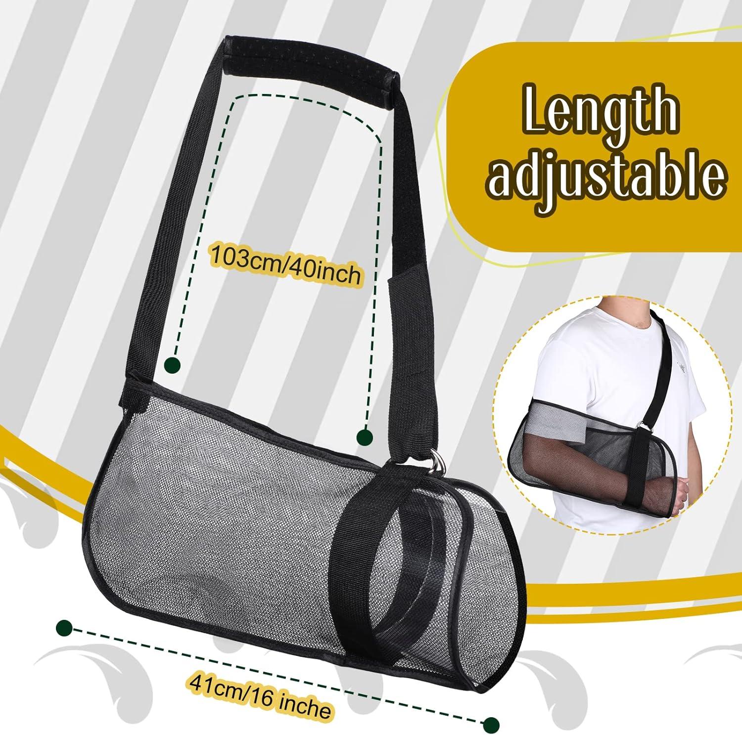 Adjustable Shoulder Immobilizer 2 Piece Mesh Arm Sling for Shower ...