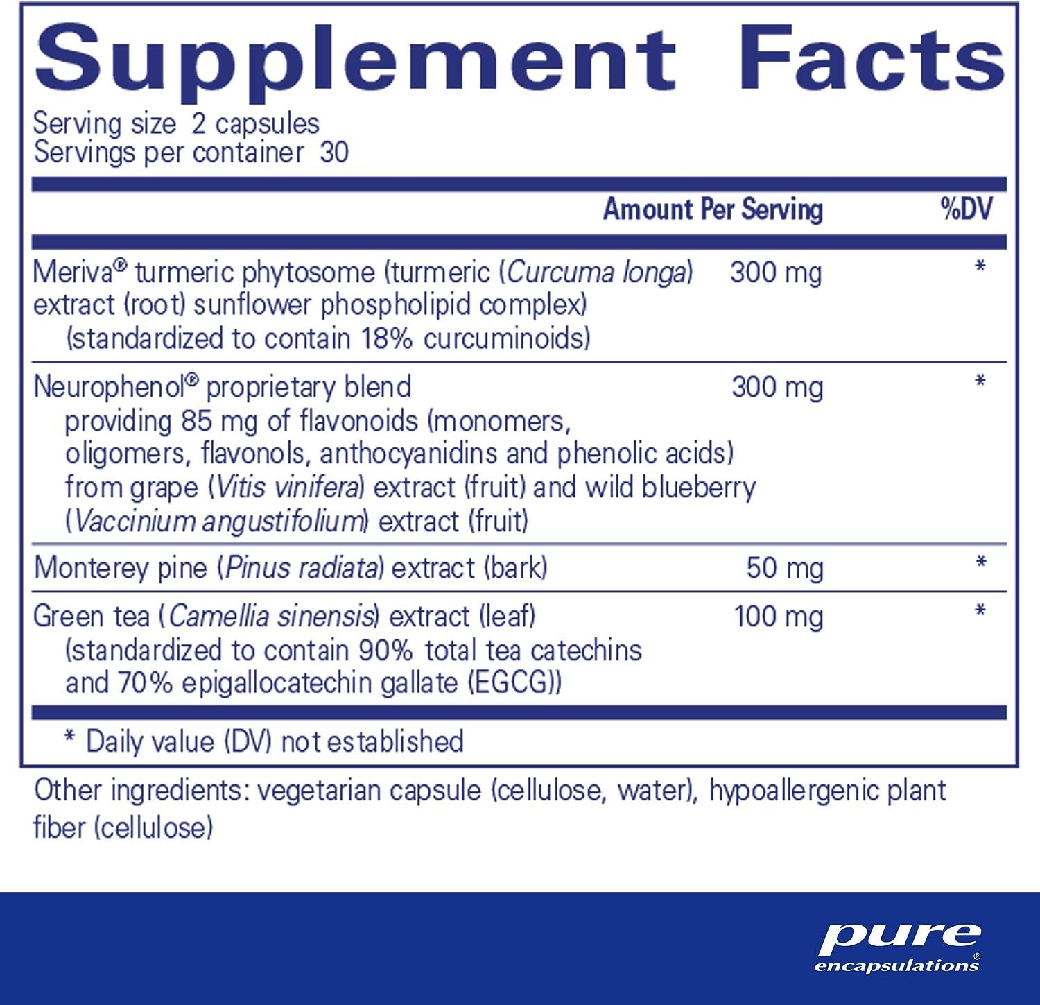 Pure Encapsulations CurcumaSorb Mind | Memory & Cognitive Function ...