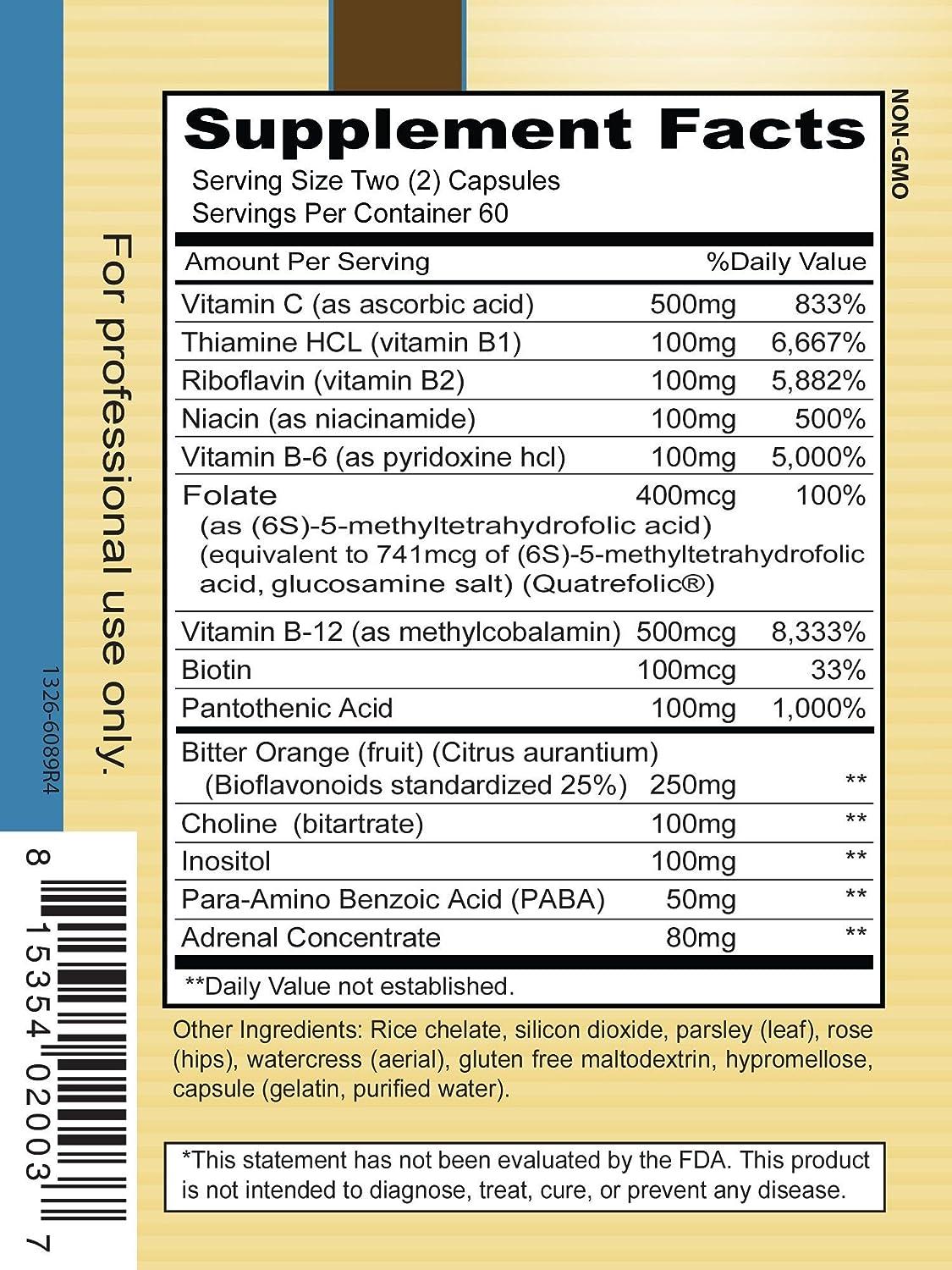 Priority One Vitamins Stress B & C 120 Capsules - B Complex with ...