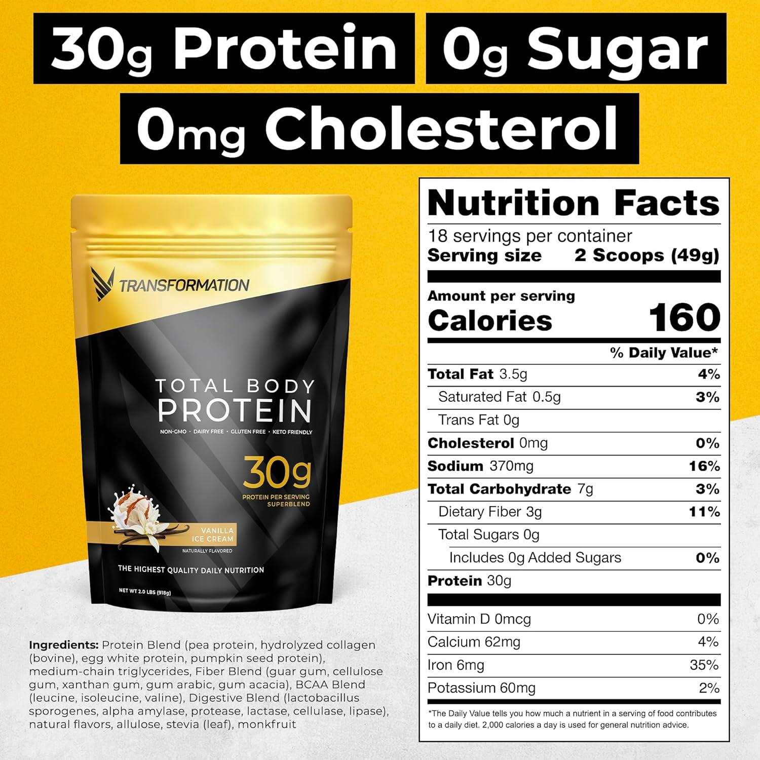 Transformation Vanilla Protein Powder 30g - Multi-Protein Superblend ...