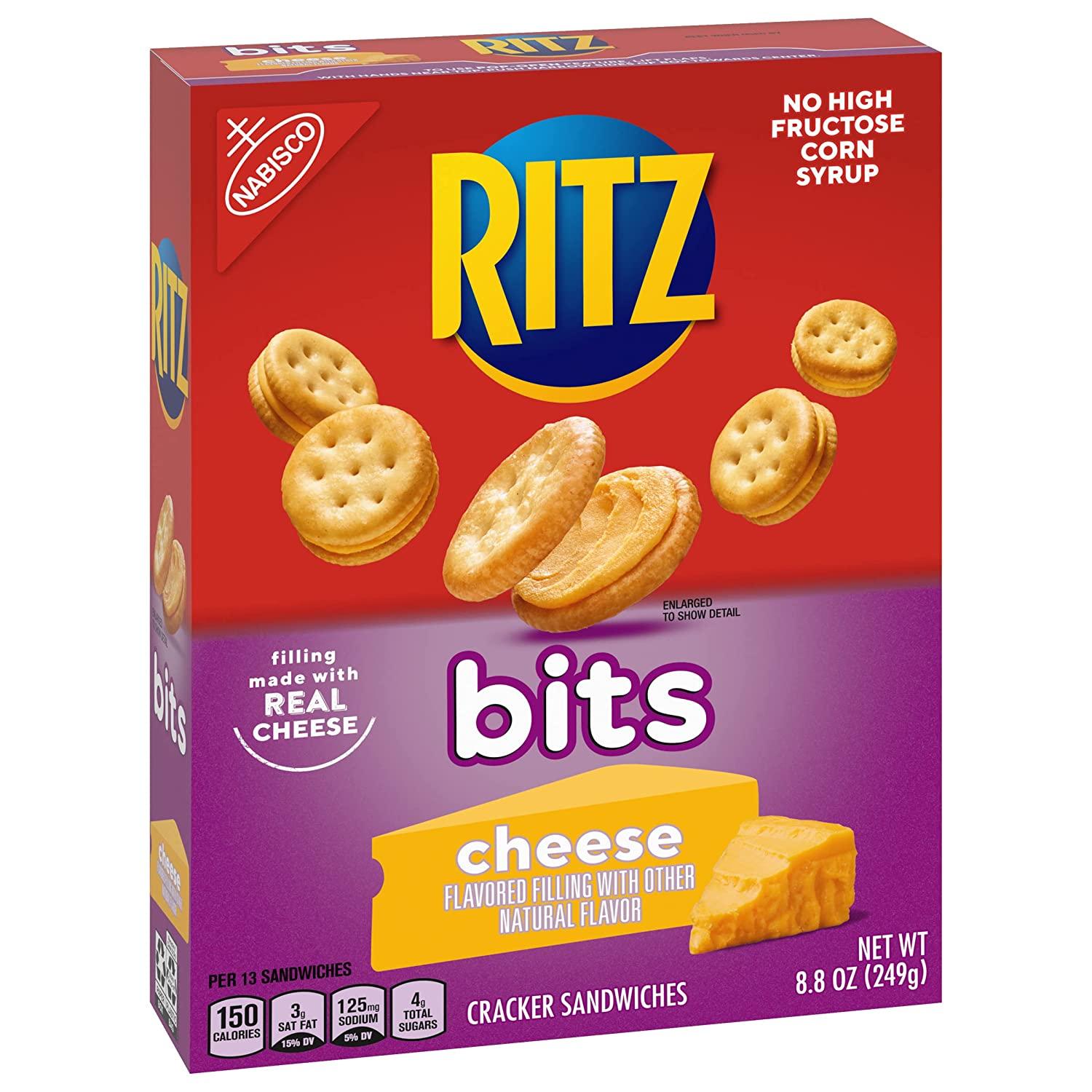 RITZ Bits Cheese Sandwich Crackers 8.8 oz - Delicious Snack for Anytime ...
