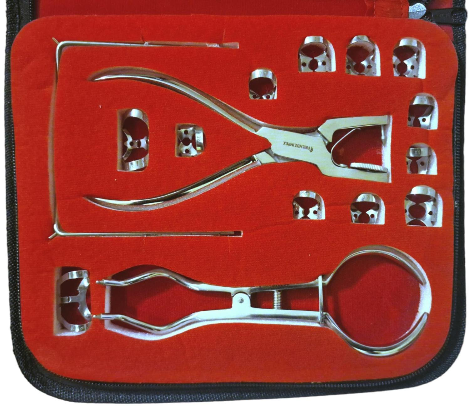 Dental Rubber Dam Kit with Perforator & Pliers - Orthodontic Device for ...