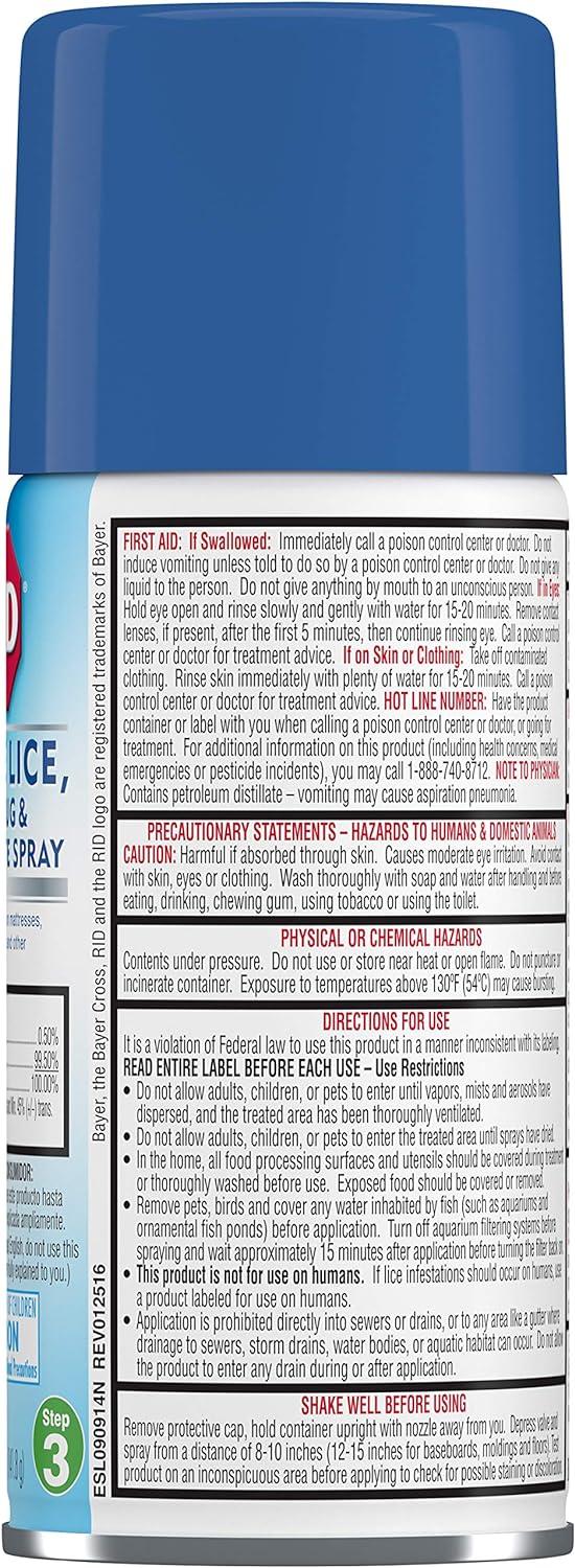 Rid Home Lice Bedbug and Dust Mite Spray - 5 oz (Pack of 4) | Effective ...