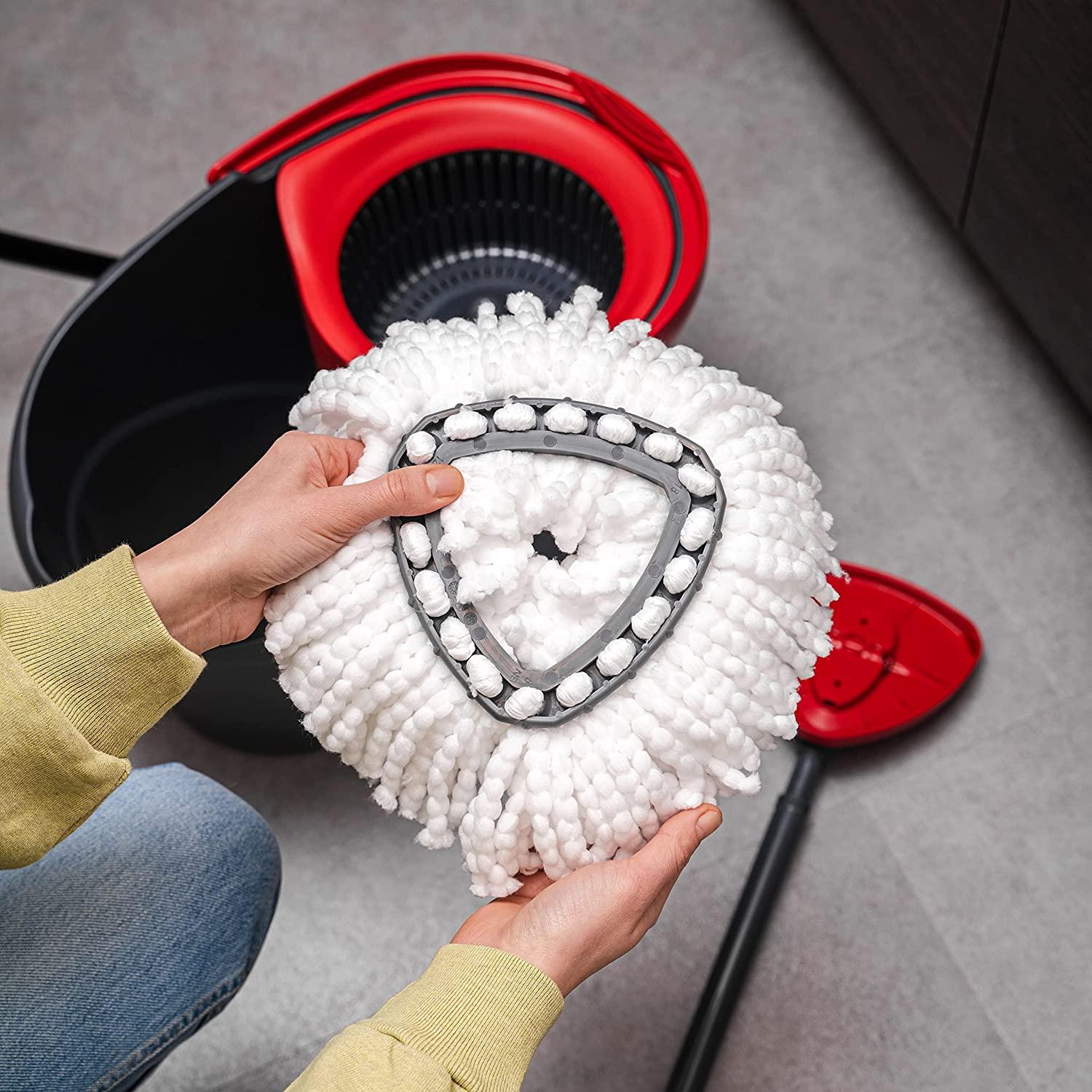 Official Spin Mop Replacement Head Refill 4 Pack for O Cedar Cyclone ...