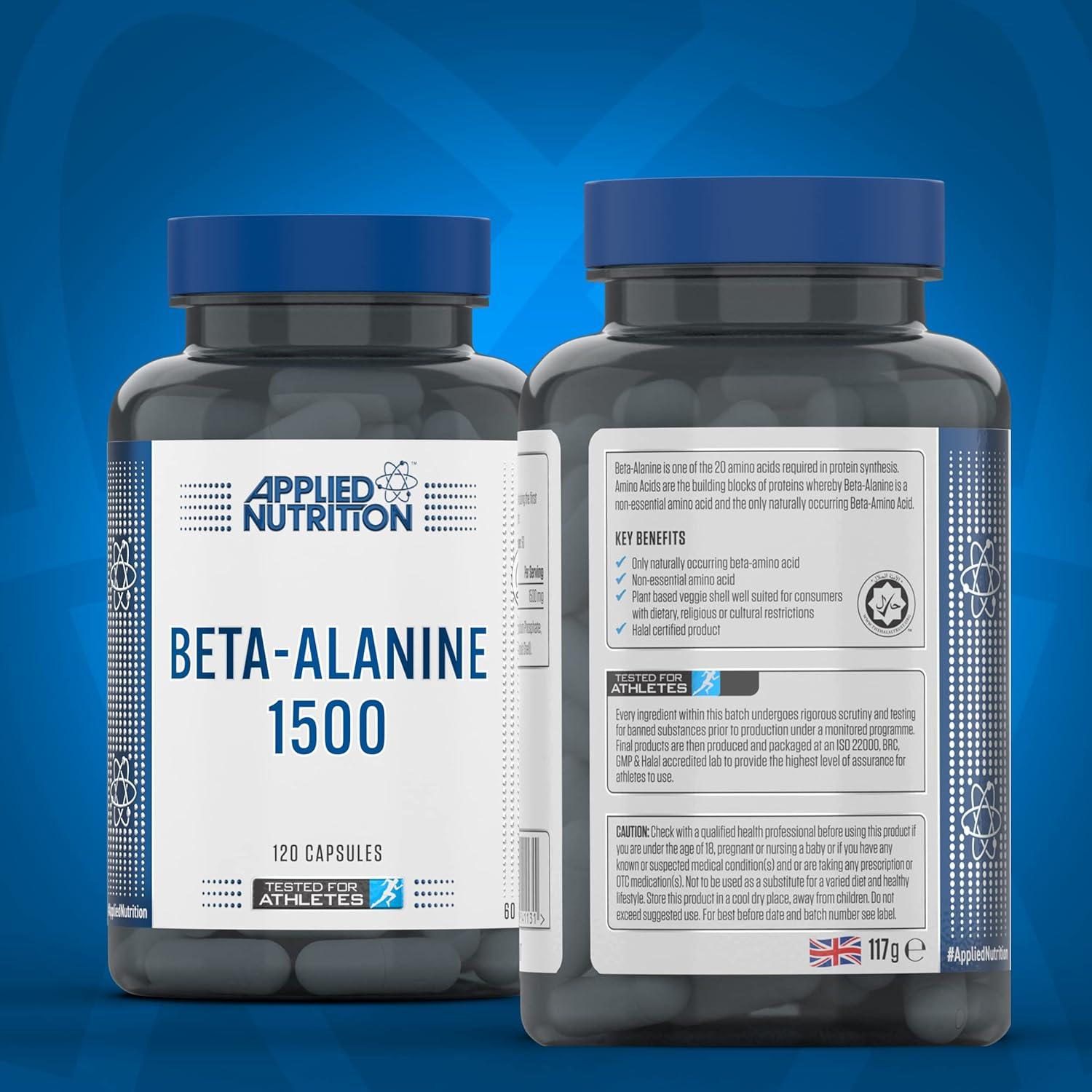 Applied Nutrition Beta Alanine 1500 - 750mg Per Capsule - 120 Capsules ...
