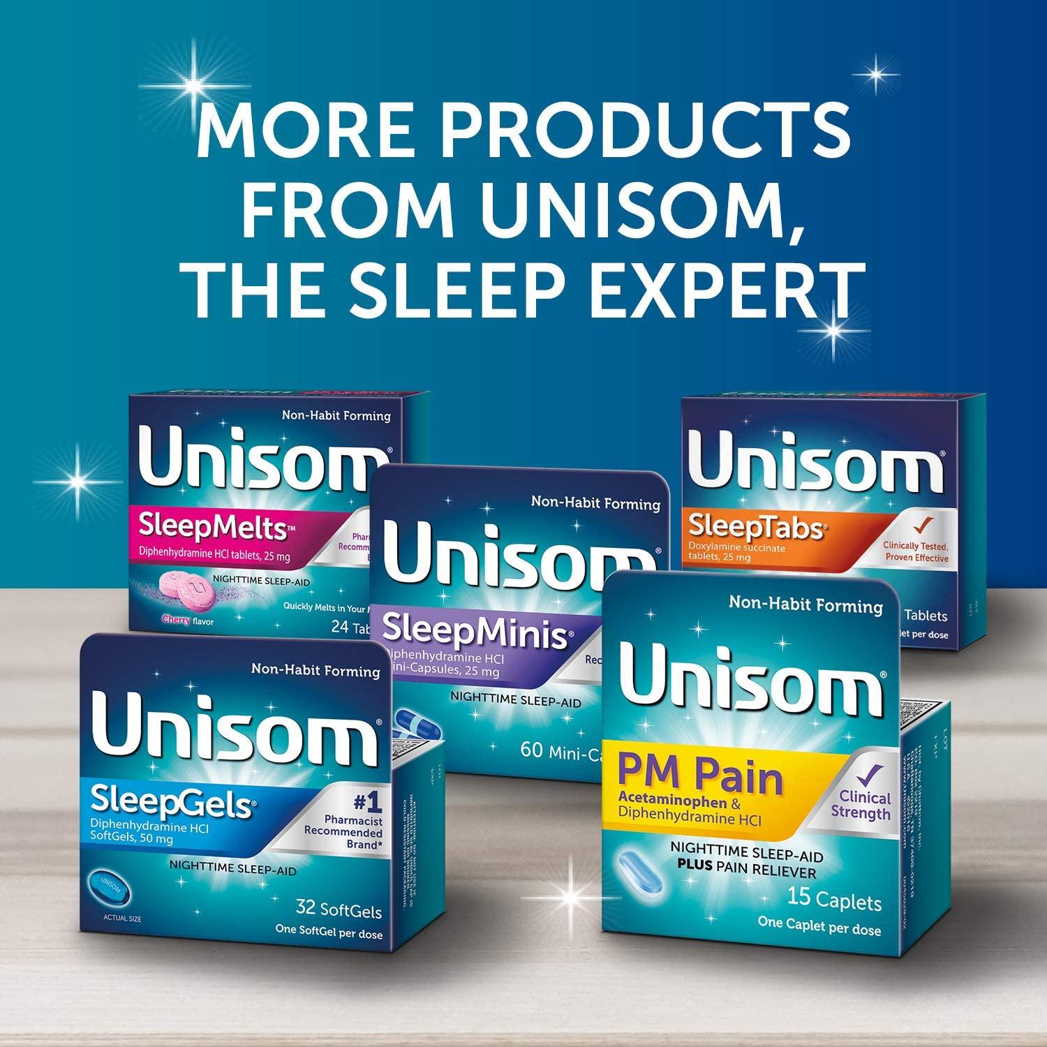 Unisom Nighttime Sleep-Aid Gels - Diphenhydramine HCI, 100 Count | Fast ...