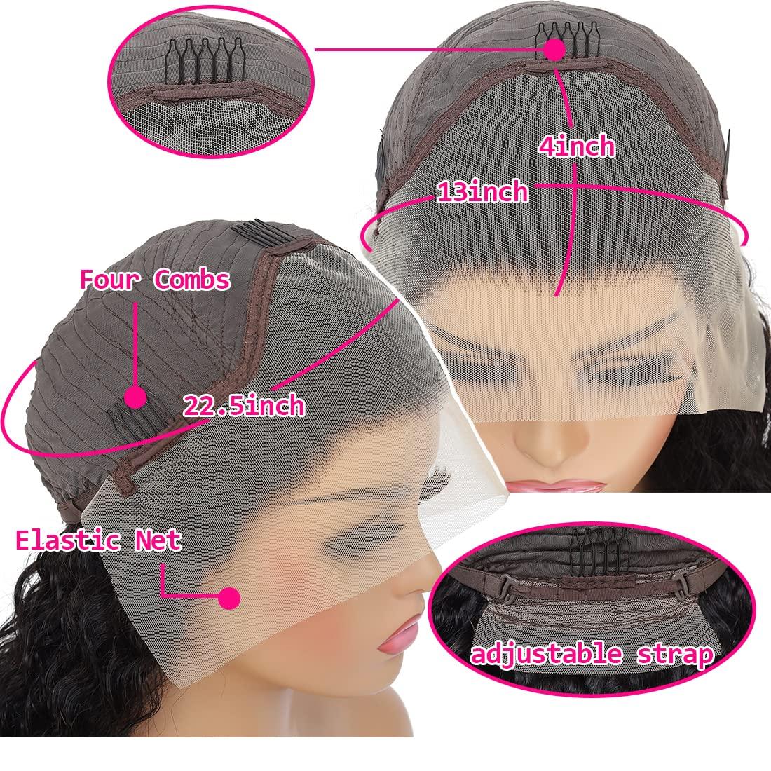26 Deep Wave HD Lace Front Wig Human Hair - Pre Plucked with Baby Hair ...