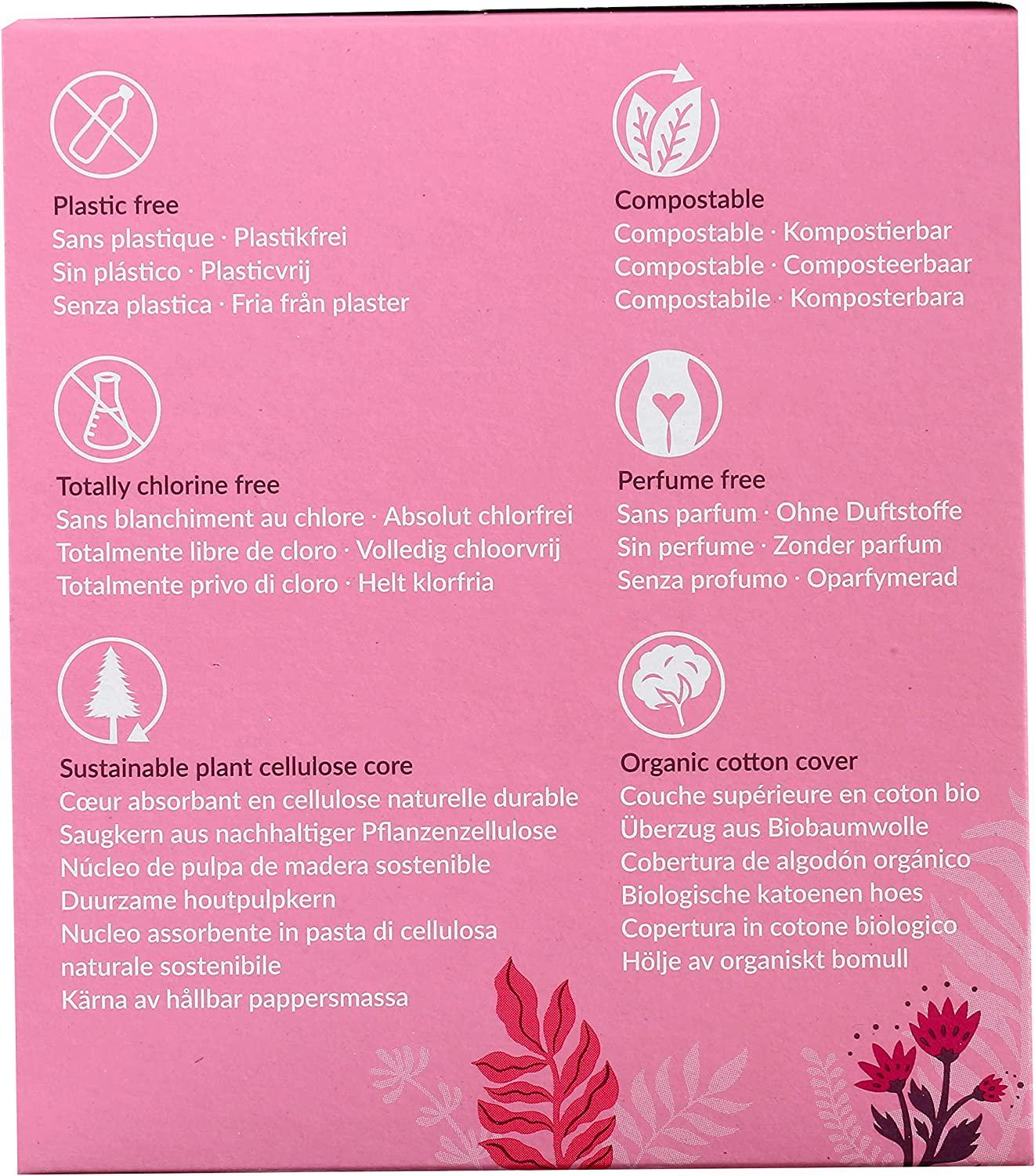 Natracare Organic Ultra Extra Long Pads - 8 Natural & Eco-Friendly ...