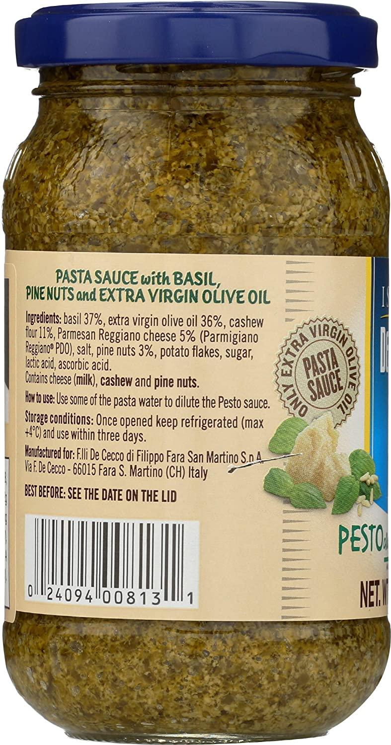 De Cecco Pasta Pesto Sauce 7 oz - Authentic Italian Flavor | Buy Online ...