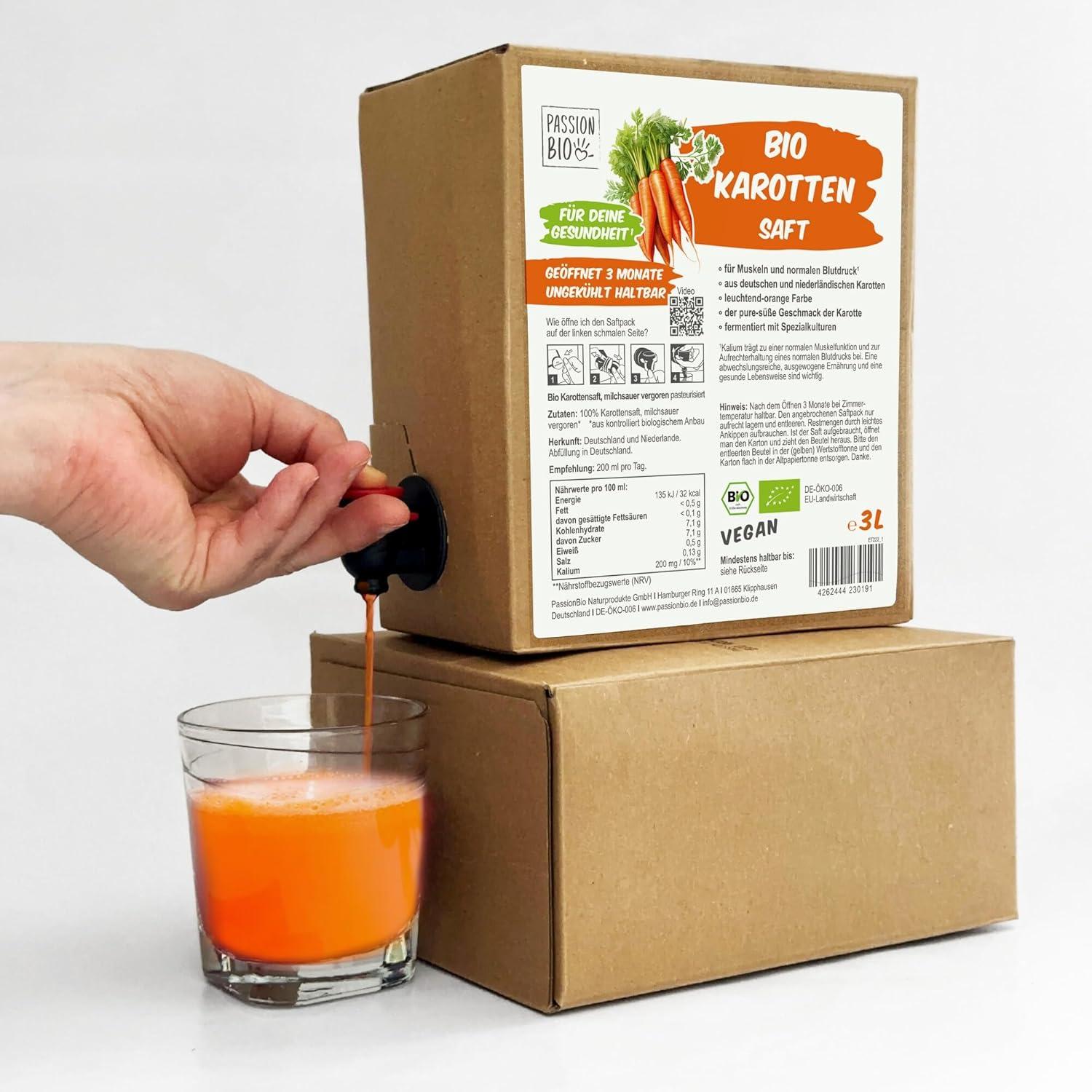Organic Carrot Juice 3L Box | German & Dutch Carrots | Vegan Bright ...