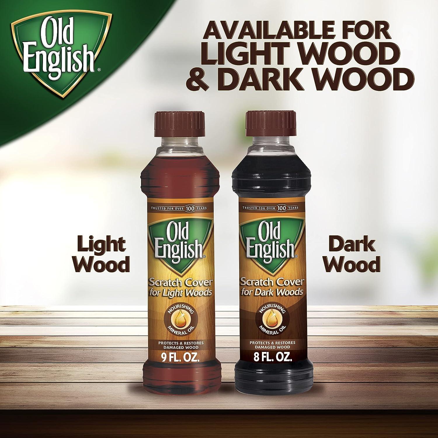Old English Scratch Cover for Light Woods, 8 fl oz Bottle, Wood Polish ...