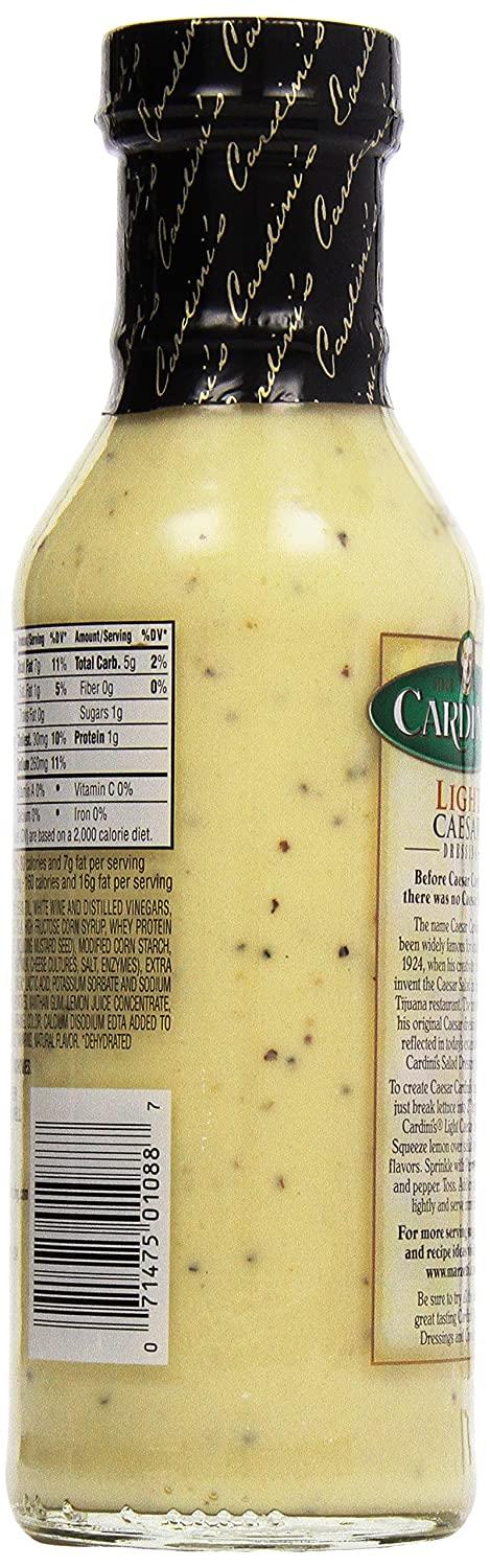 Cardini's Lite Caesar Dressing 12 oz - Delicious and Low-Calorie Salad ...