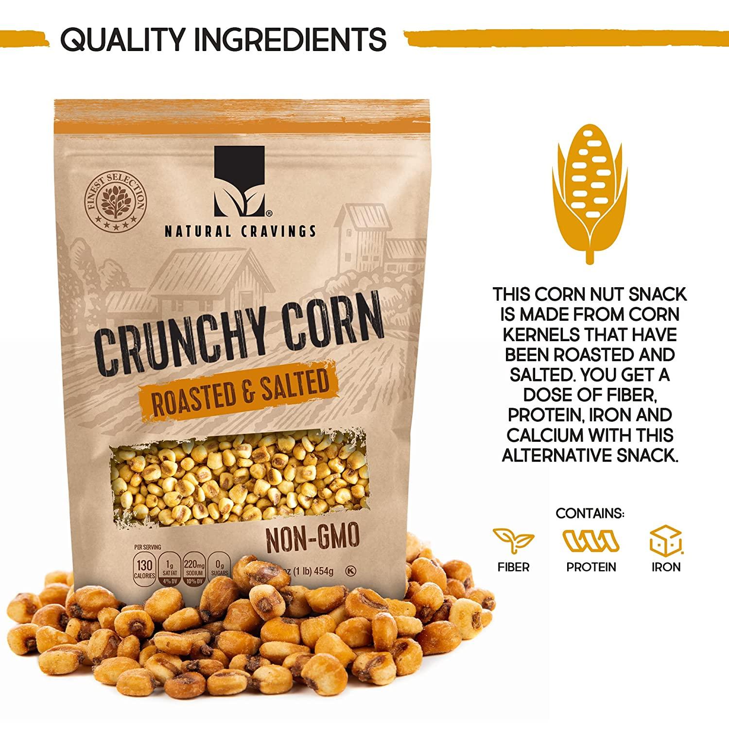 Natural Cravings Roasted & Salted Crunchy Corn Nuts 16 oz - 2 Pack ...