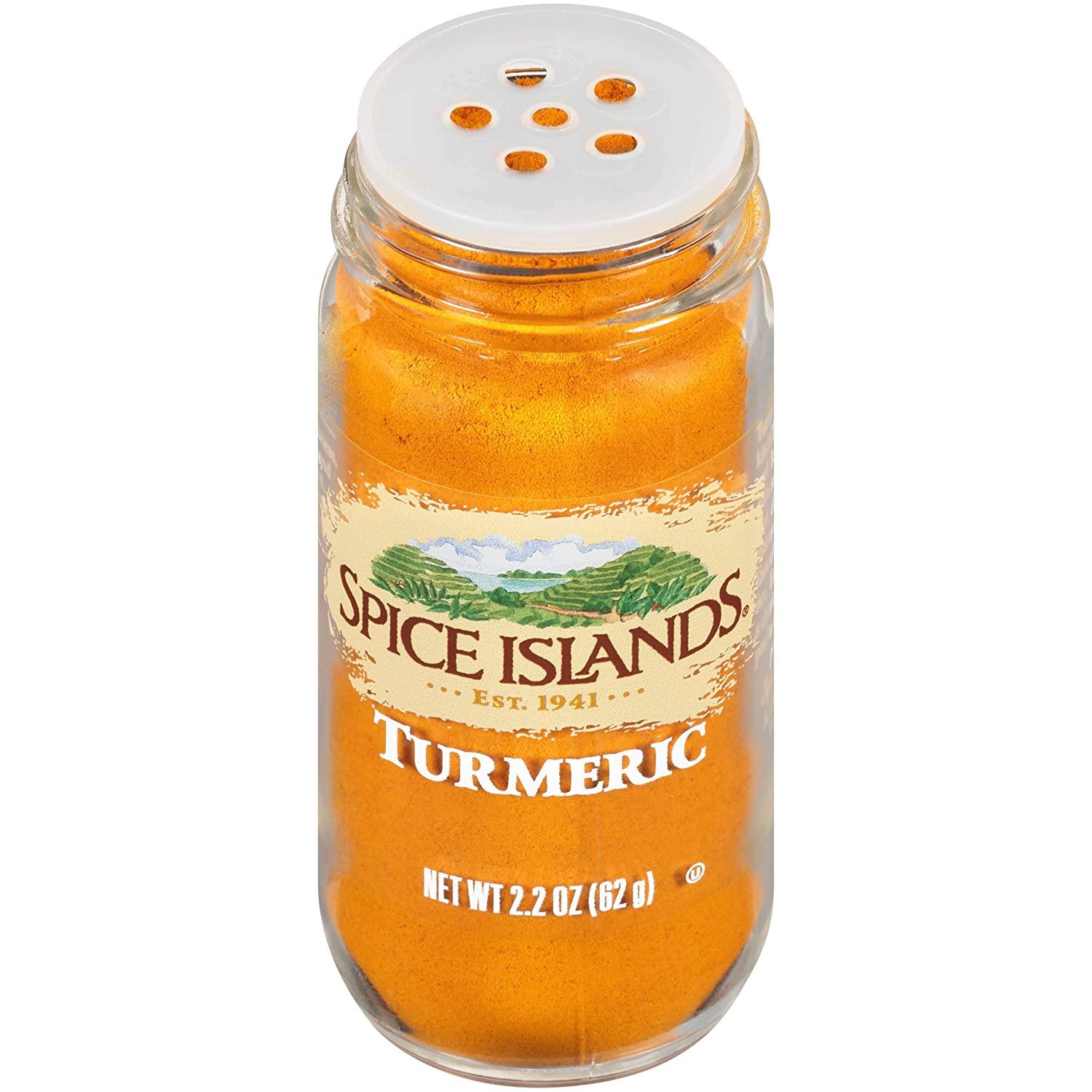 Spice Islands Turmeric 2.2 oz - Pure and Potent Spice for Culinary ...