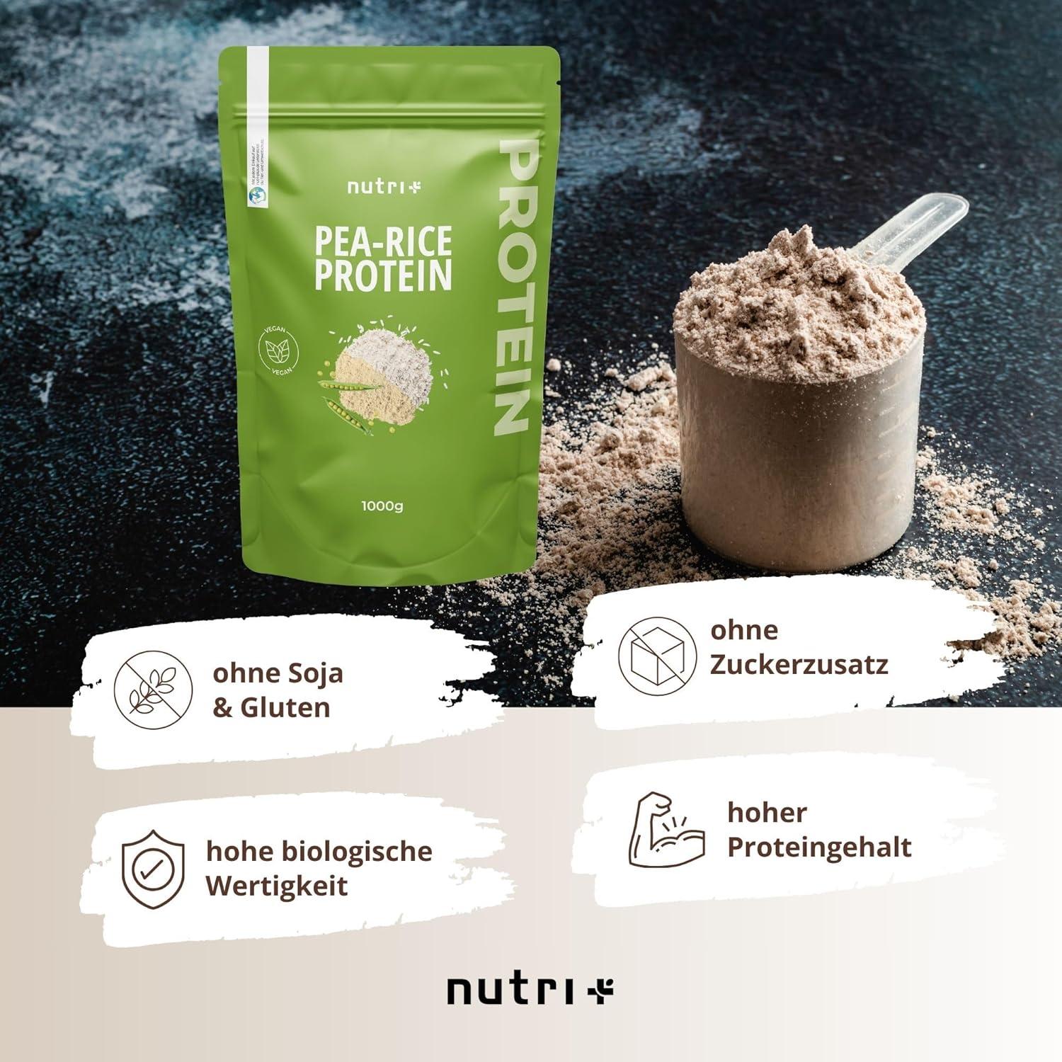 Vegan Pea Rice Protein Powder Chocolate - 1kg | Gluten-Free Soy-Free ...