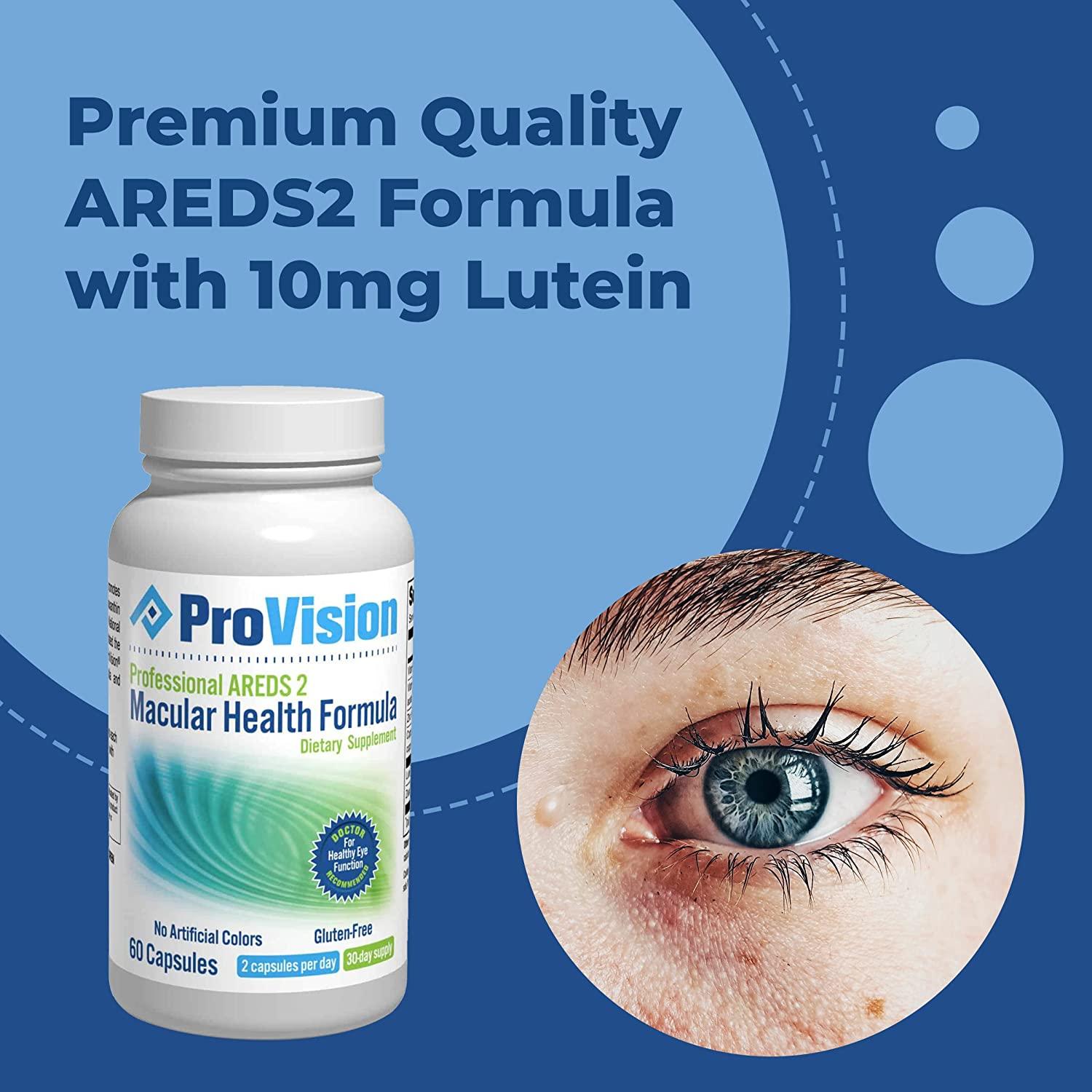 ProVision AREDS 2 Eye Vitamins - 60 Capsules - Lutein Zeaxanthin Vision ...