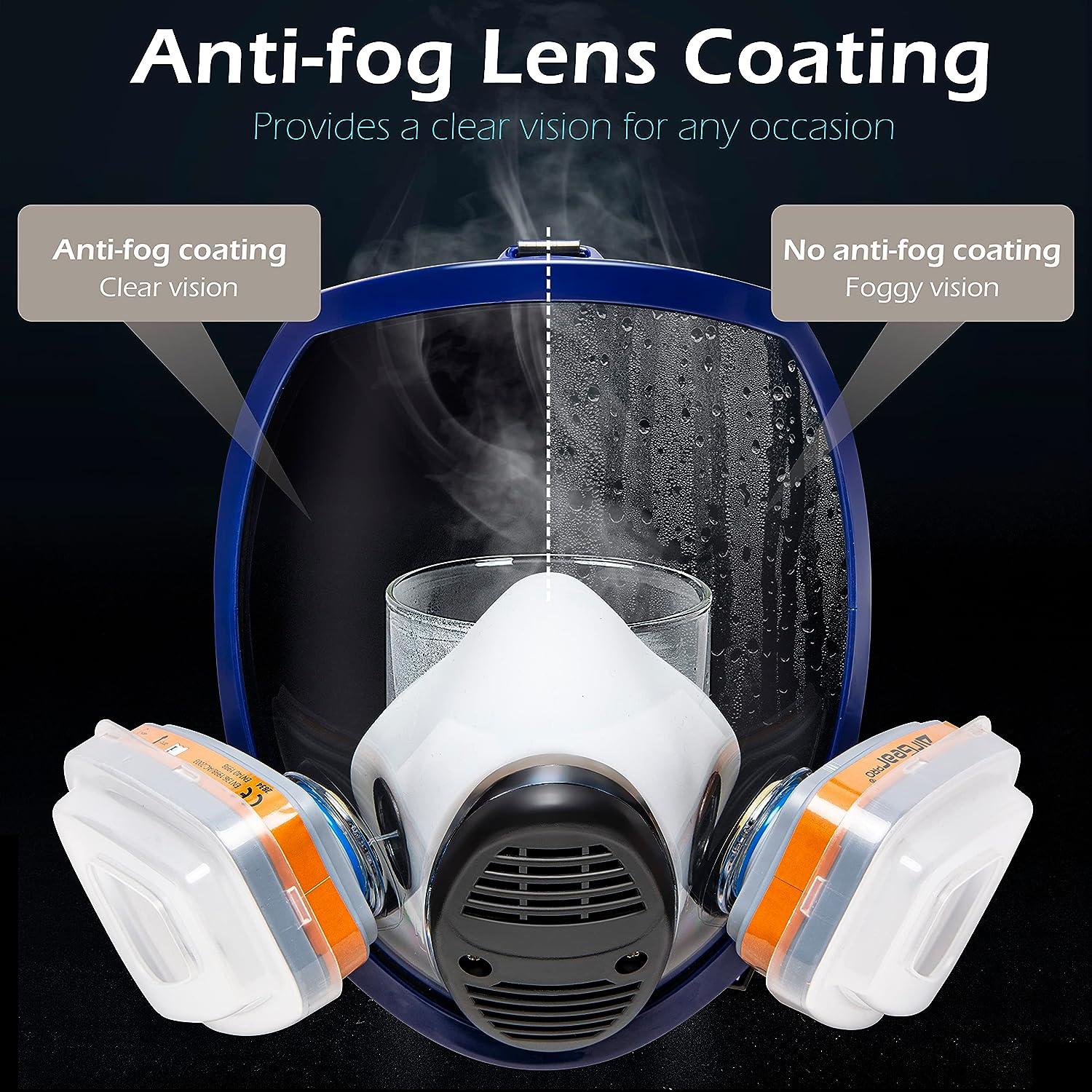 AirGearPro G-750 Respirator Full Face Mask with A1P2 Filters Anti-Gas ...