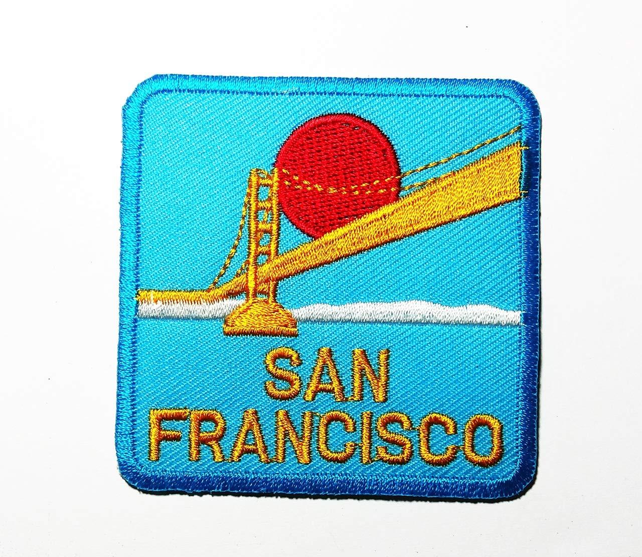 San Francisco, California USA Flag Logo Patch - Embroidered Iron On ...