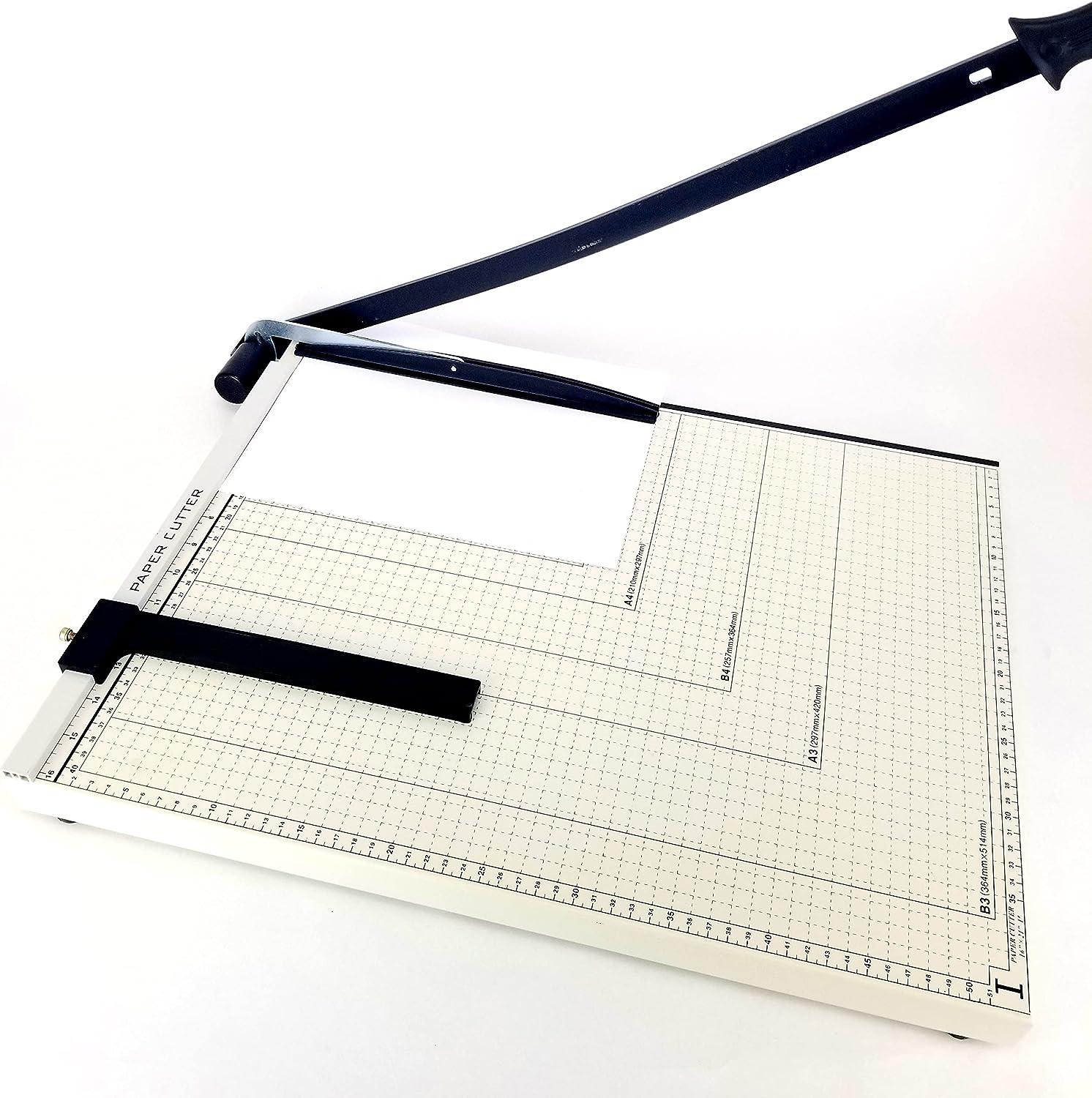 A4 Guillotine Paper Cutter with Metal Base (12" x 10" inch top) Paper ...