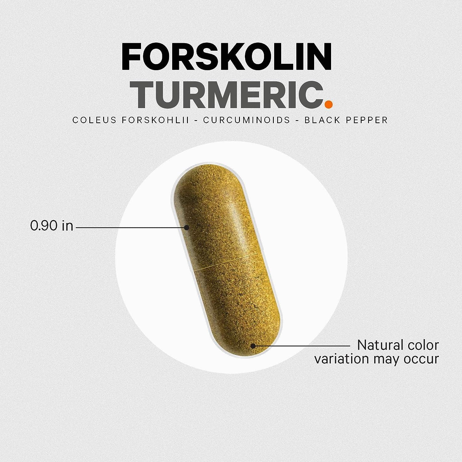 Codeage Forskolin Pure with Turmeric Root - 95% Curcuminoids, Bioperine ...
