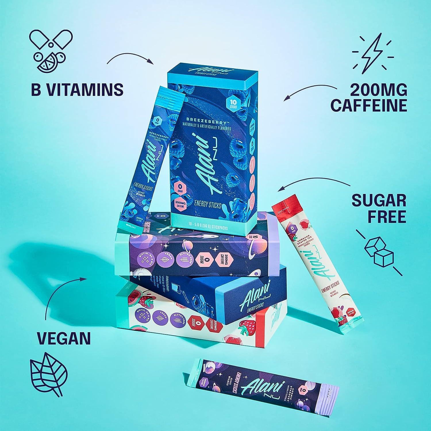 Alani Nu Energy Stick Packets - Cherry Slush Flavor - 200mg Caffeine ...