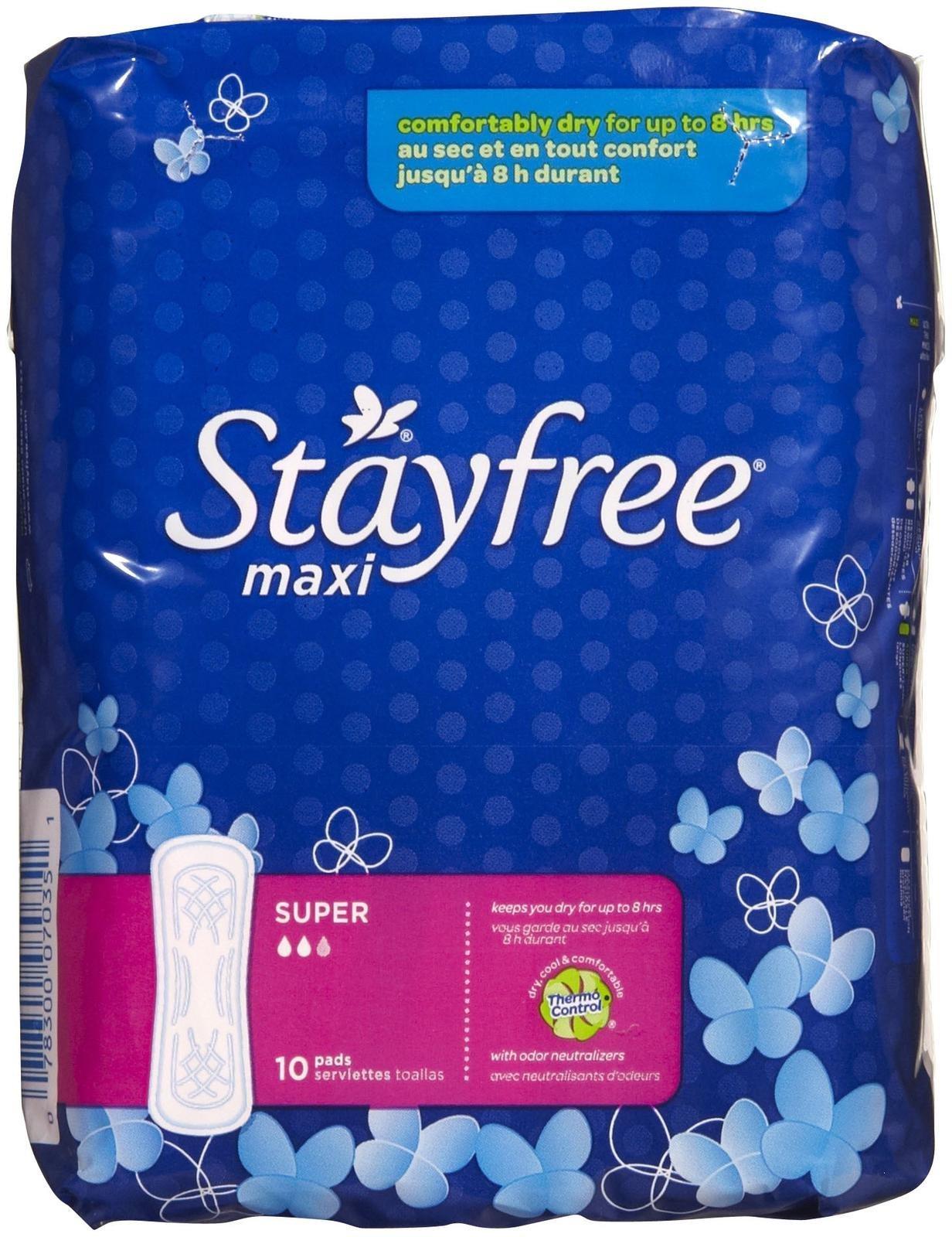 Stayfree Maxi Pads Super - 10 Pack | Buy Now with Express International ...