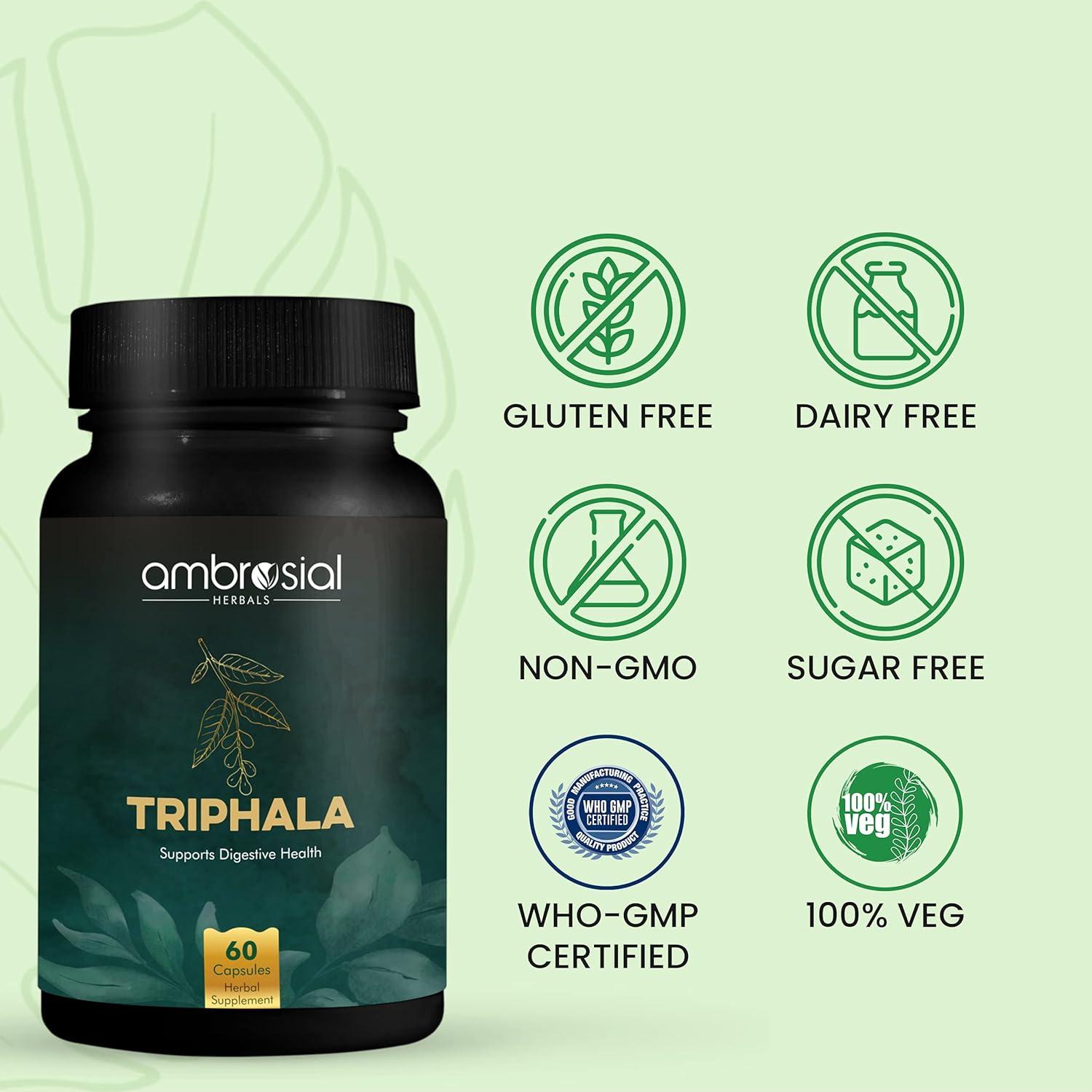 Buy Ambrosial Triphala - Vegan Digestive Support with Amla Haritaki ...