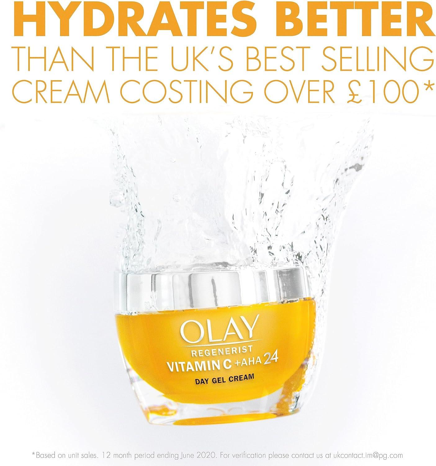 Olay Vitamin C + AHA24 Day Gel Face Cream 50ml - Brightens and Evens ...