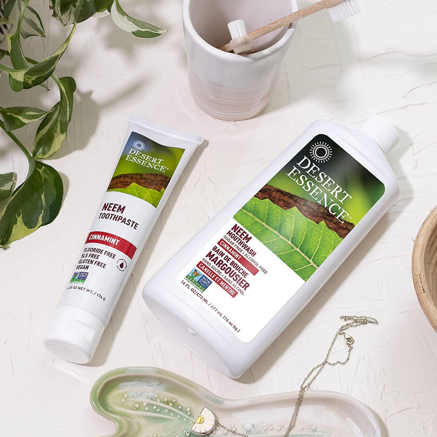 Desert Essence Neem Toothpaste Cinnamint 6.25 oz - Natural Oral Care ...